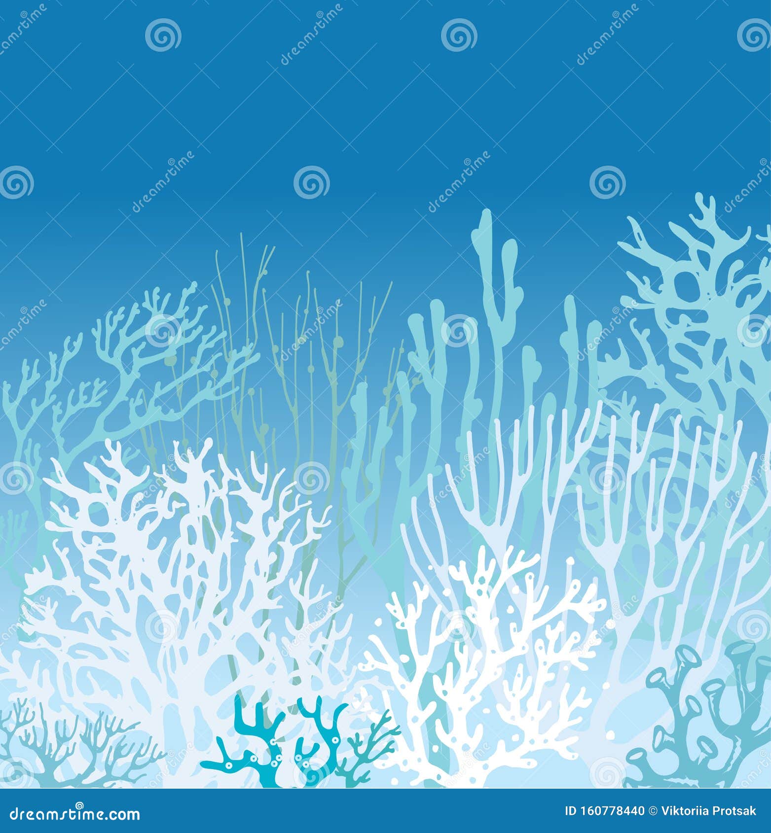 Coral Bleaching Under Water Stock Vector - Illustration of conservation ...
