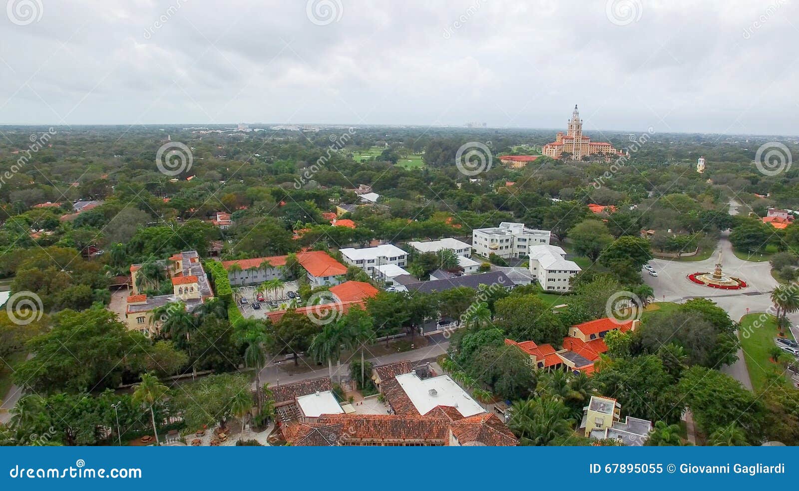 Coral Cables Aerial View, Miami Stock Image - Image of panorama, famous ...