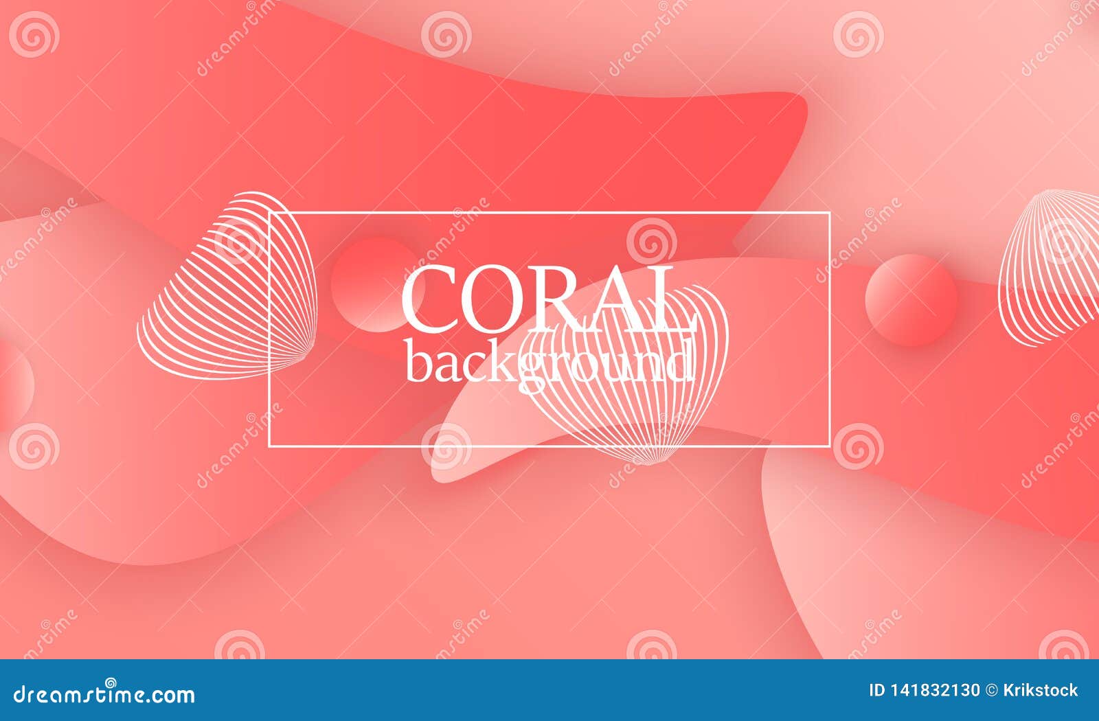 Coral Color Abstract Background. Vector. Stock Vector - Illustration of ...