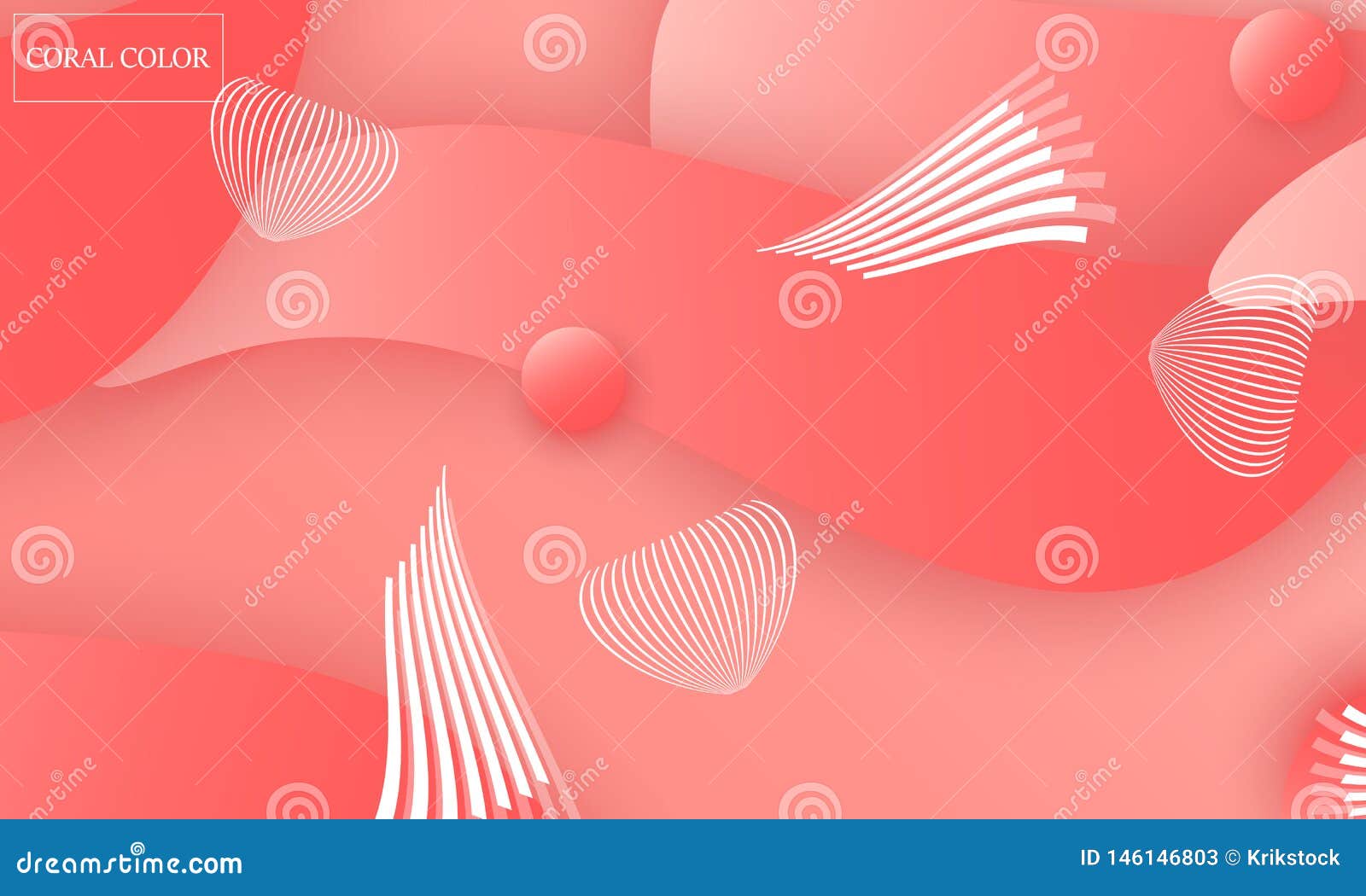 Coral Color Abstract Background. Vector. Stock Vector - Illustration of ...