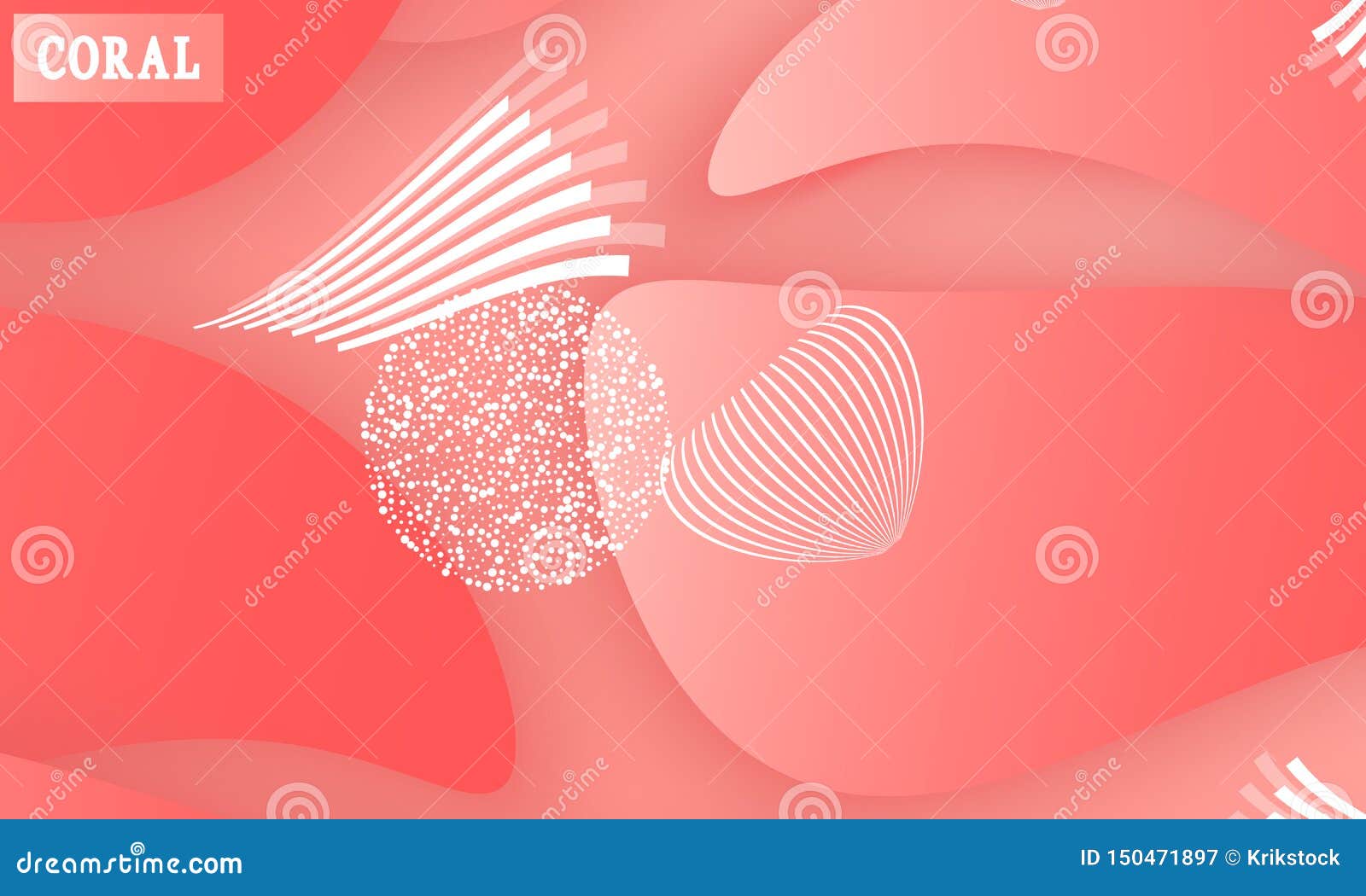 Coral Color Abstract Background. Vector. Stock Vector - Illustration of ...