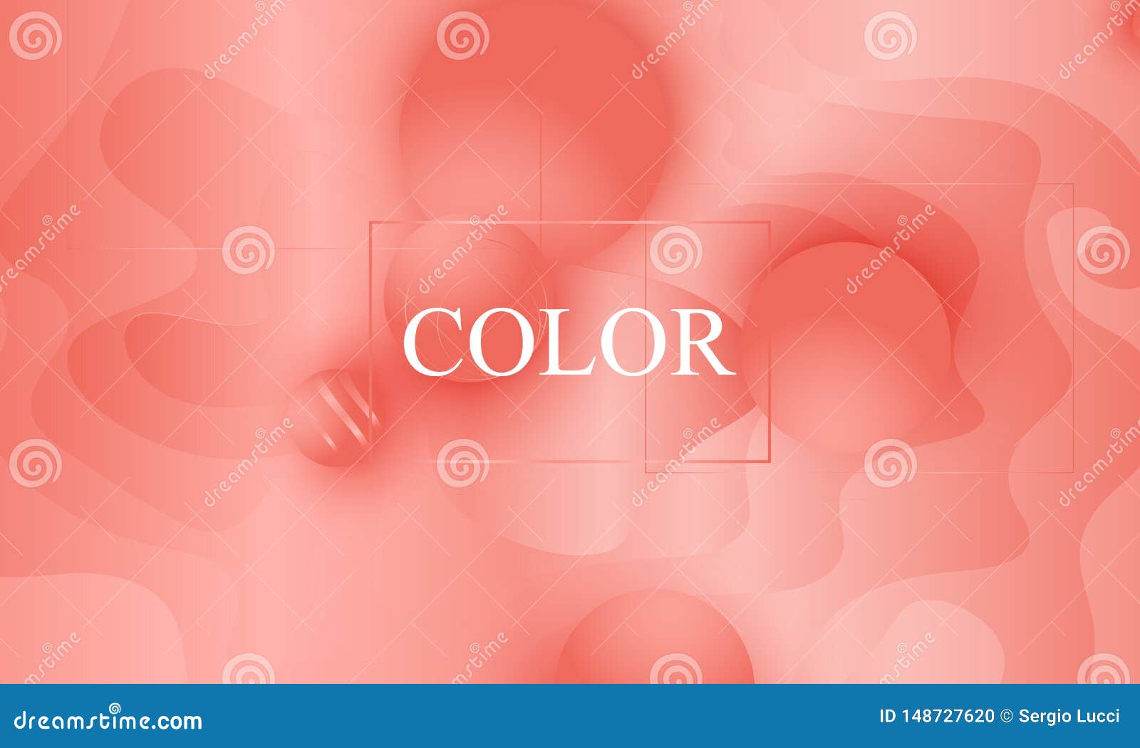 Coral Color Background. Fluid Shapes Pattern. Stock Vector ...