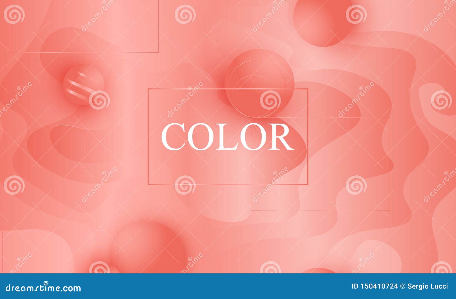 Coral Color Background. Fluid Shapes Pattern. Stock Vector ...