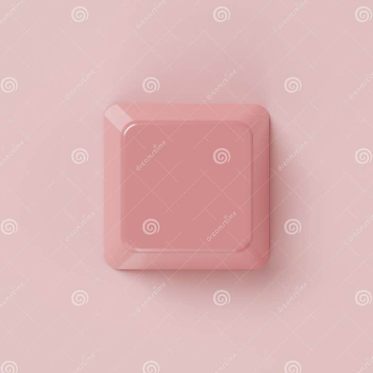 Coral Color Keyboard Input Button on Background. Abstract Object and ...