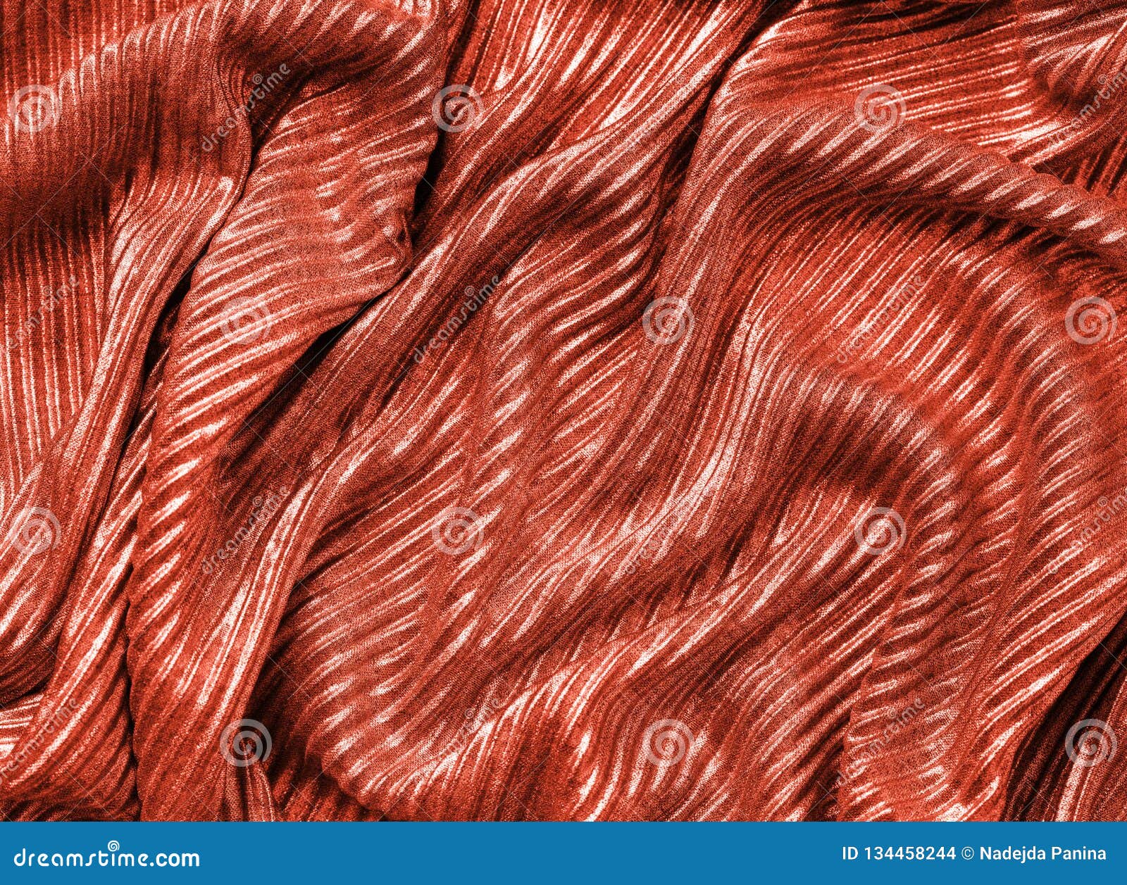 Coral Colored Fabric Texture. Concept of Color of 2019 Stock Photo ...