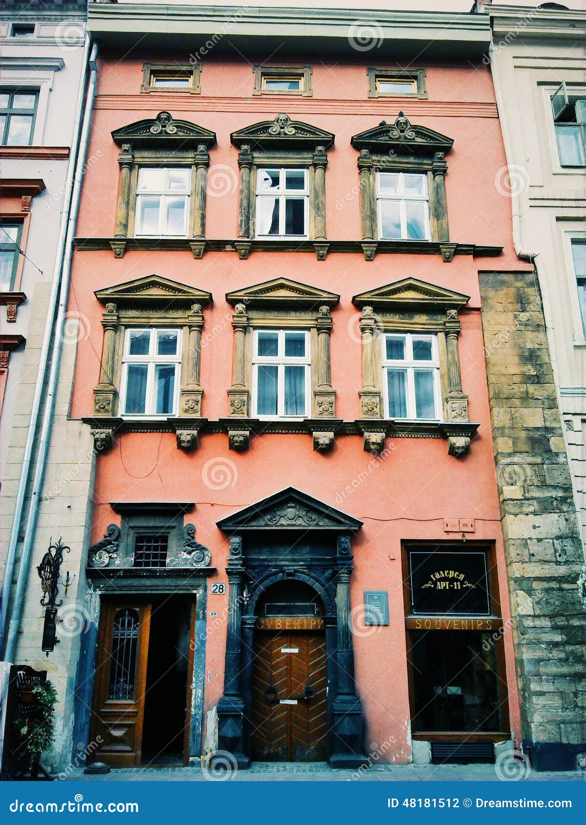 Coral facade editorial photography. Image of exerior - 48181512