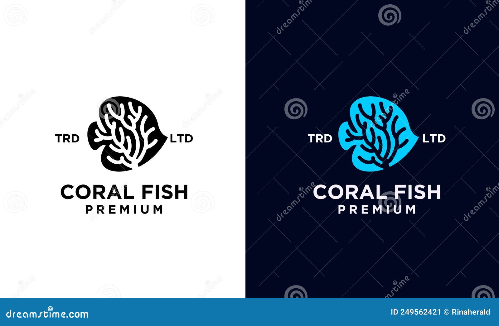 Coral fish logo design stock illustration. Illustration of creative ...
