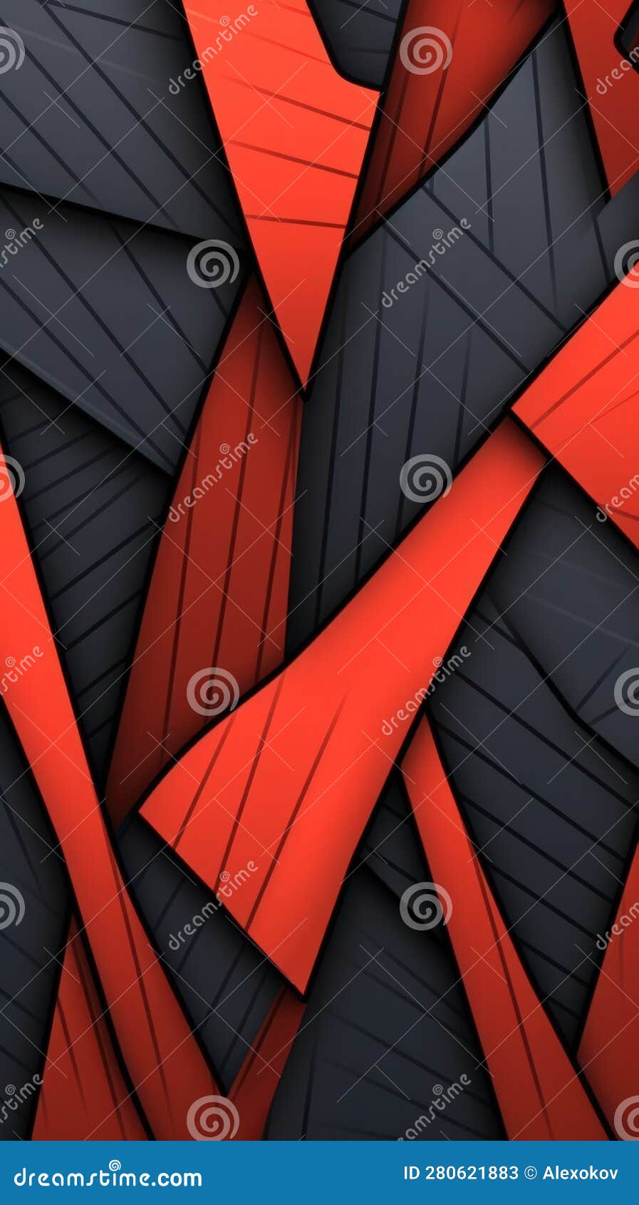 Coral Lines in Sleek and Stylized Design . Stock Illustration ...