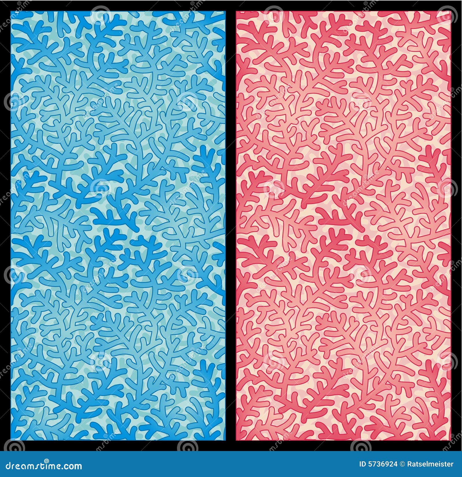 Coral Pattern. Ocean Sea Reef Corals, Aquarium Marine Life Design ...