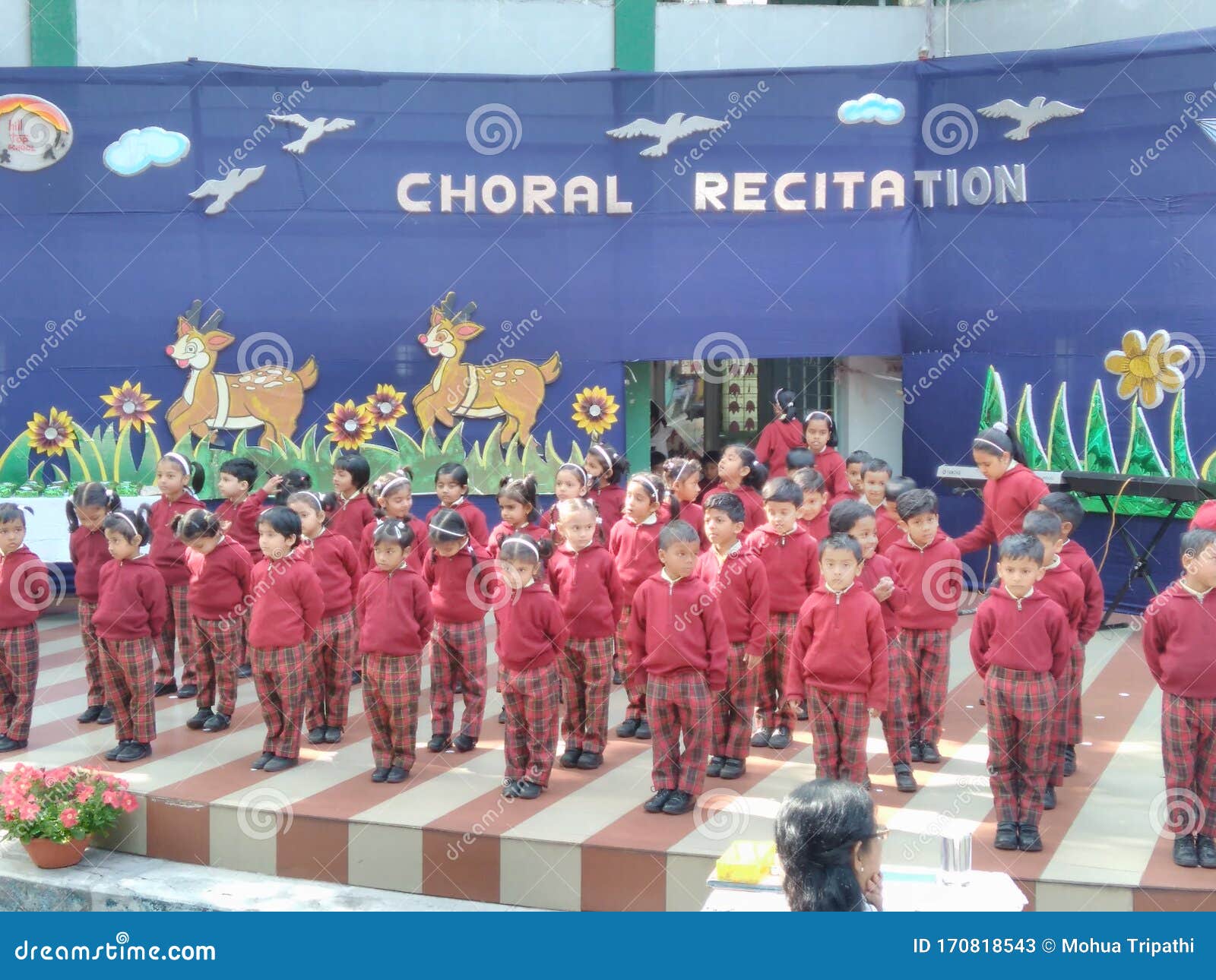 Coral Recitation by School Kids Editorial Stock Photo - Image of indian ...