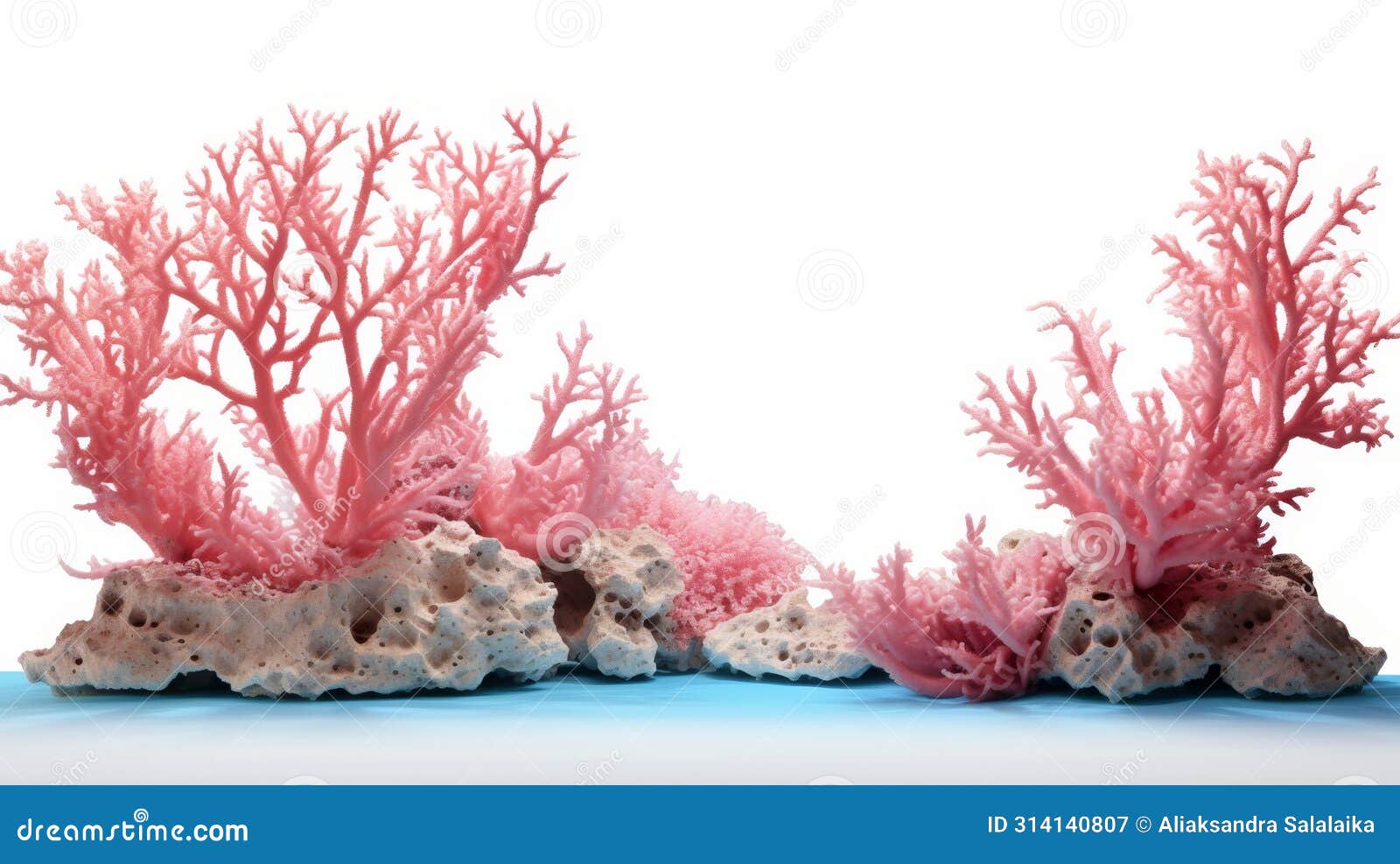 Coral Reef Border Design on White Background for Versatile and Creative ...