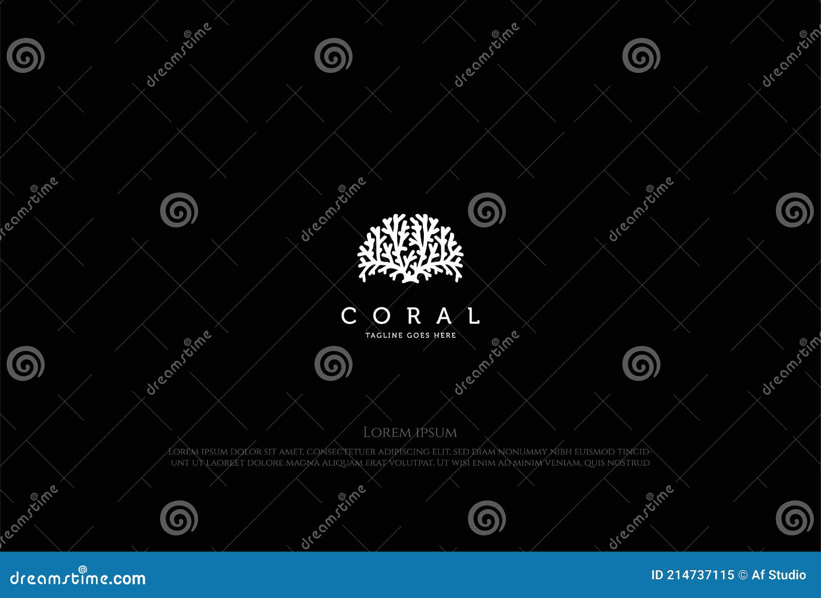 Coral Reef or Brain Neuron Logo Design Vector Stock Vector ...