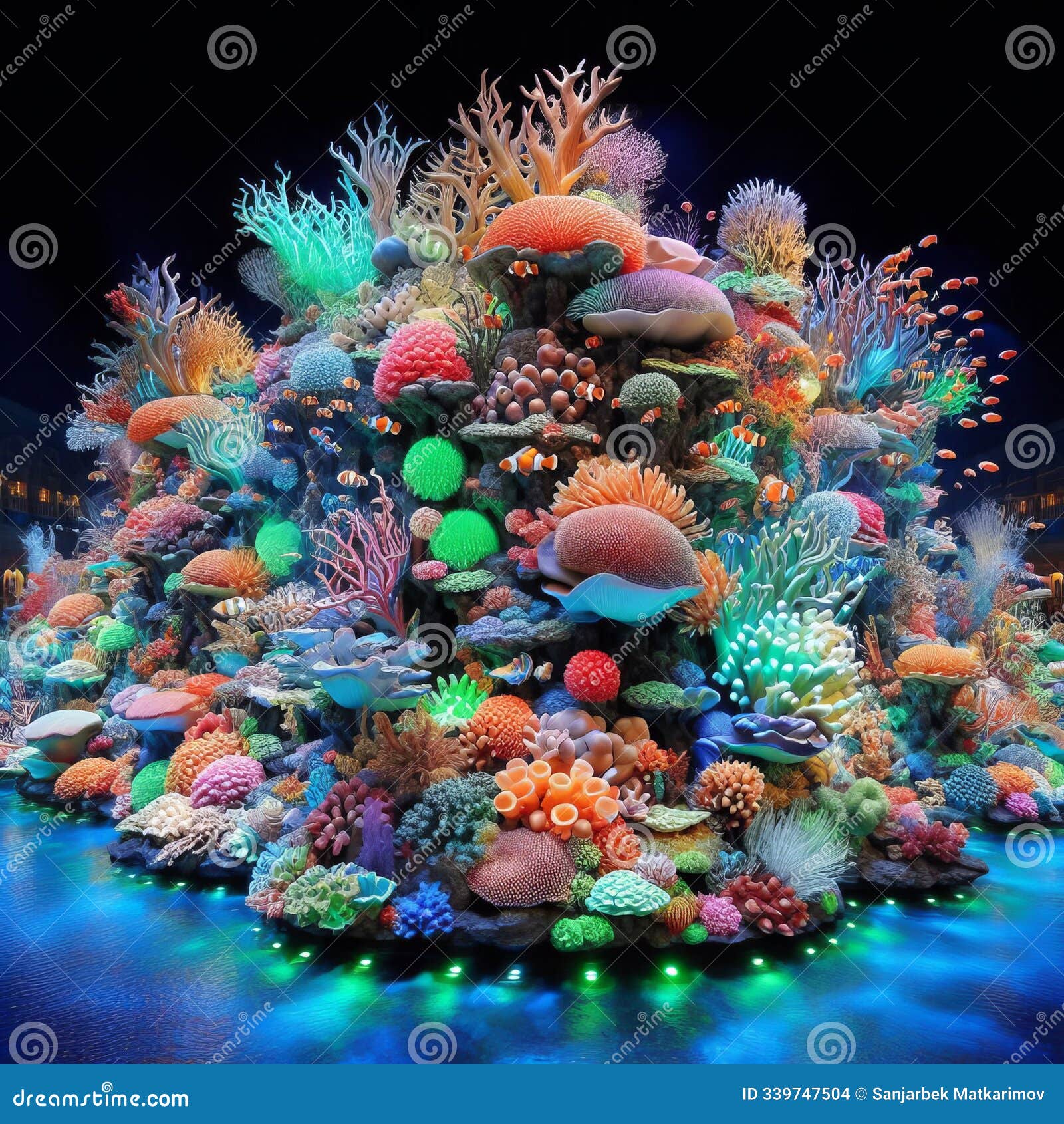 Coral Reef a Complex Structure Mimicking a Coral Reef with Vario Stock ...