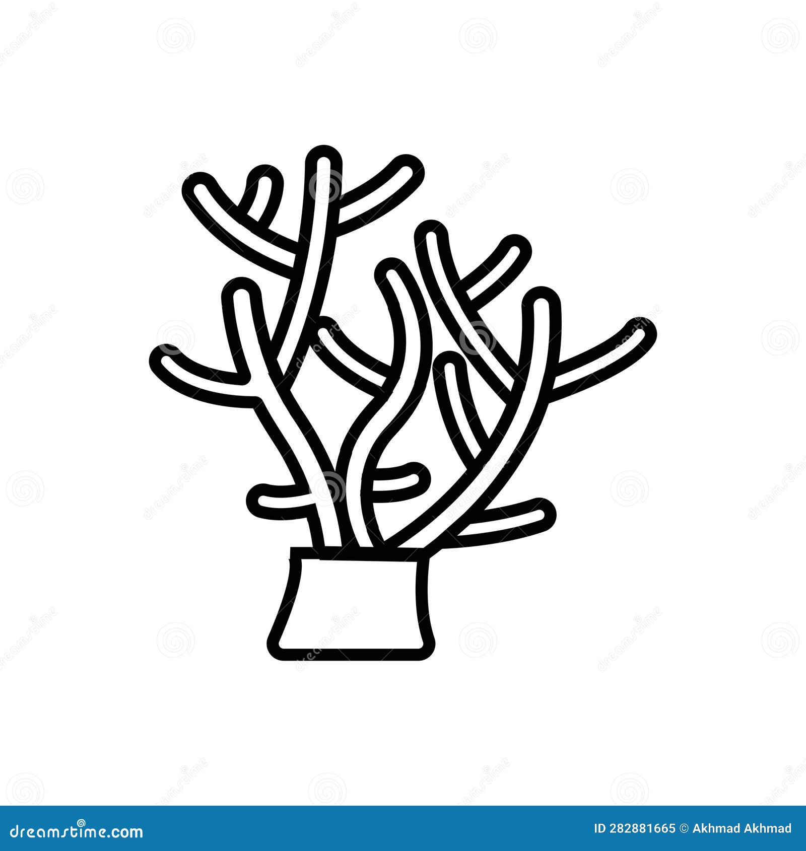 Coral reef icon stock vector. Illustration of piece - 282881665