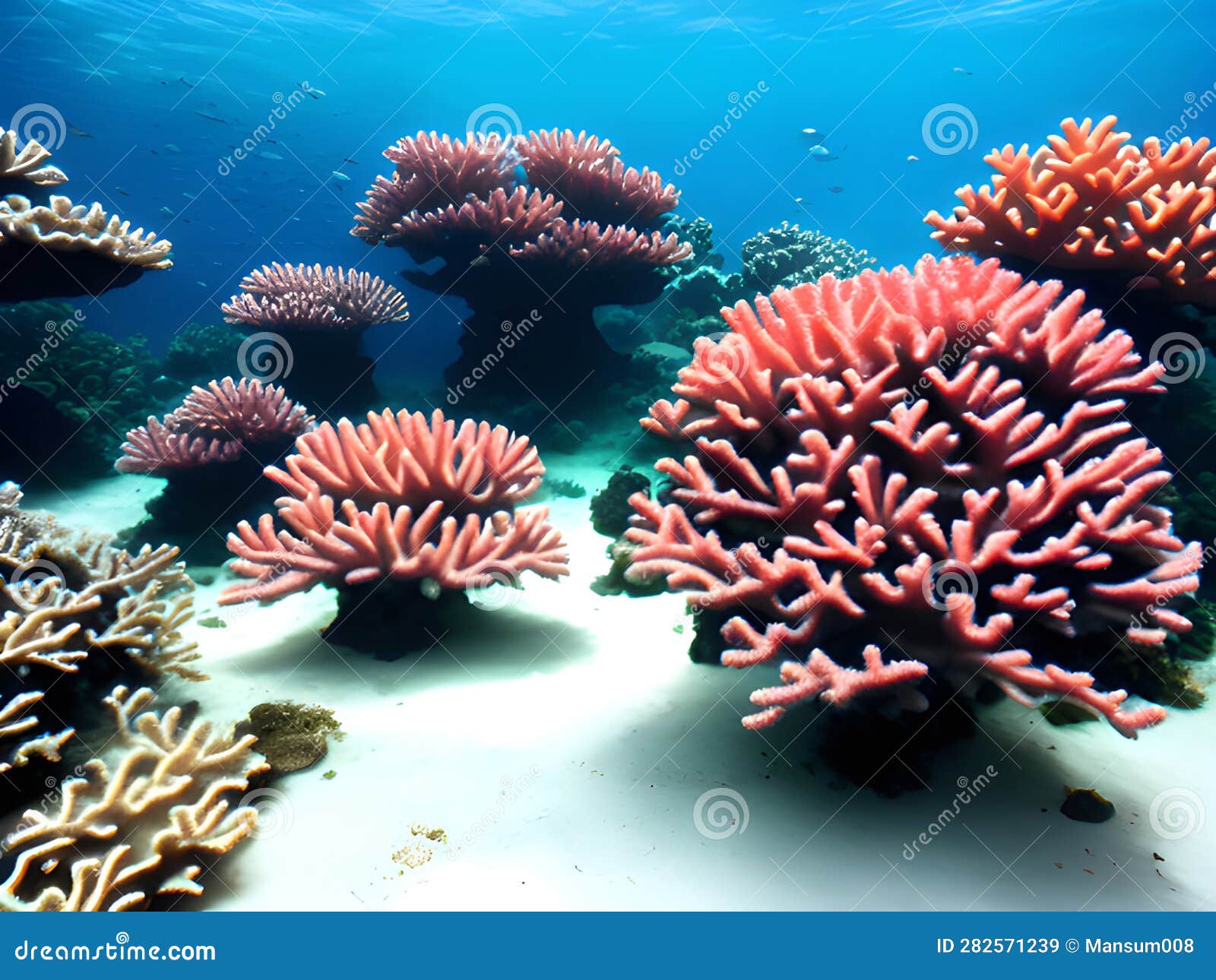 Coral Reef in the Red Sea, AI Generated Stock Illustration ...