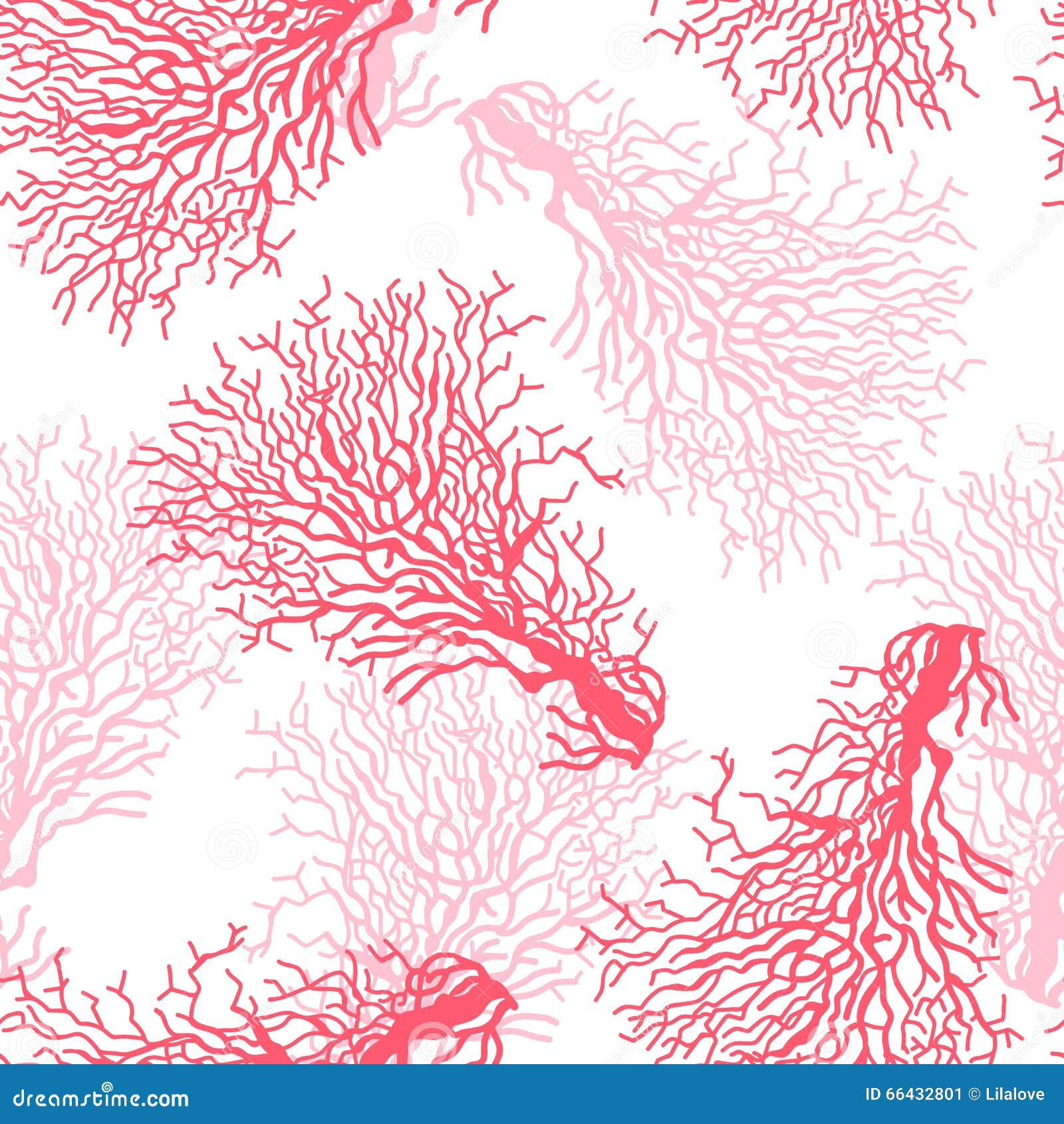 Coral Reef Seamless Pattern Stock Vector - Illustration of reef, plant ...