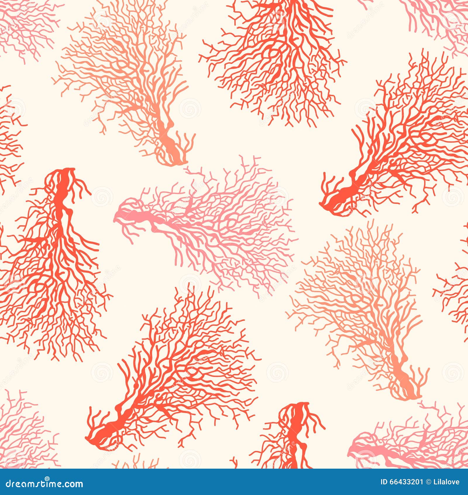 Coral Reef Seamless Pattern Stock Vector - Illustration of background ...