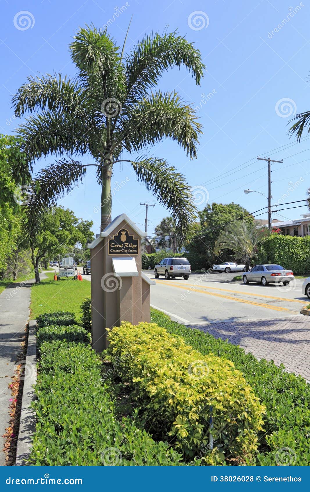 Coral Ridge Entry Sign editorial stock photo. Image of country - 38026028