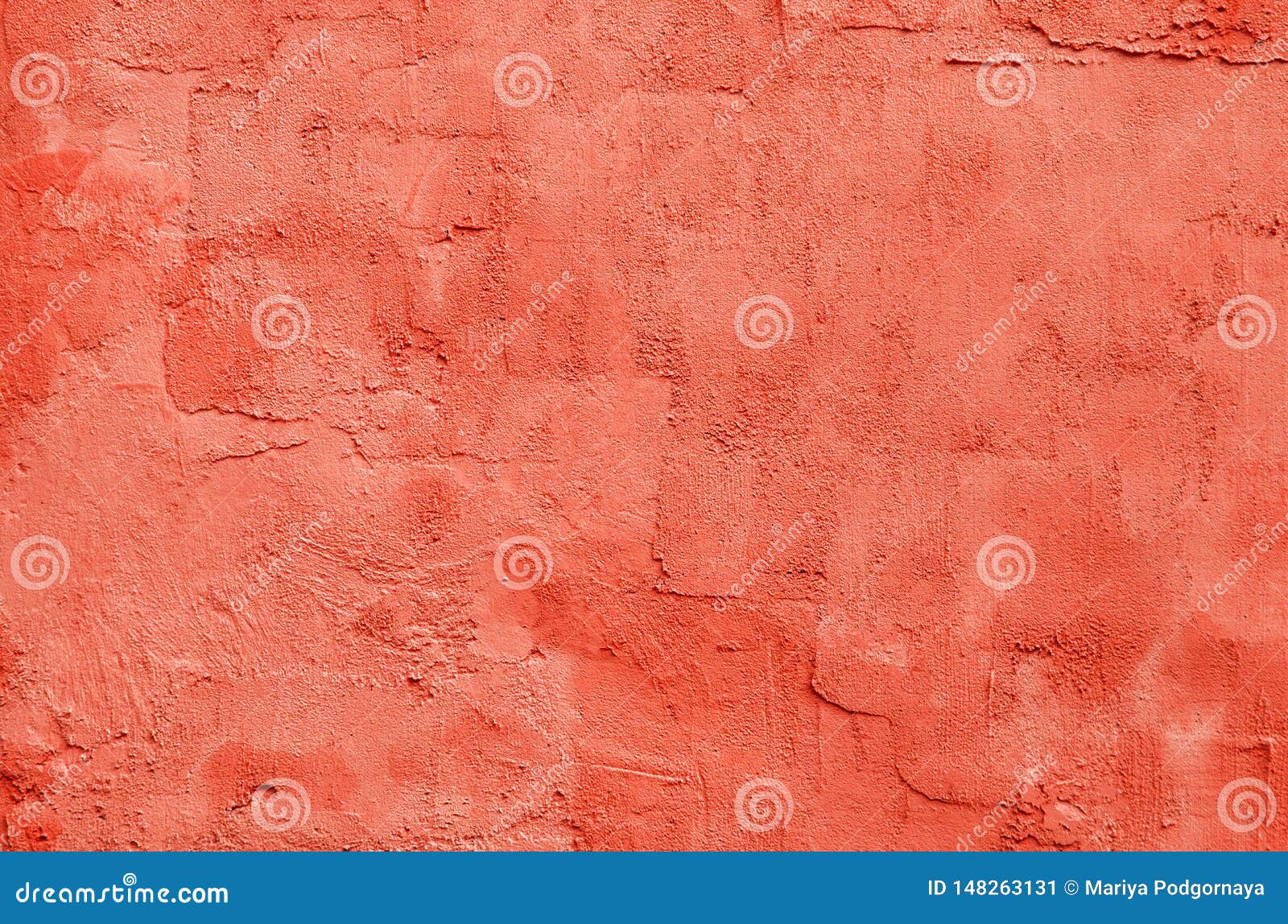 Coral Textured Plaster on the Wall, Trend of 2019 Concept Stock Image ...