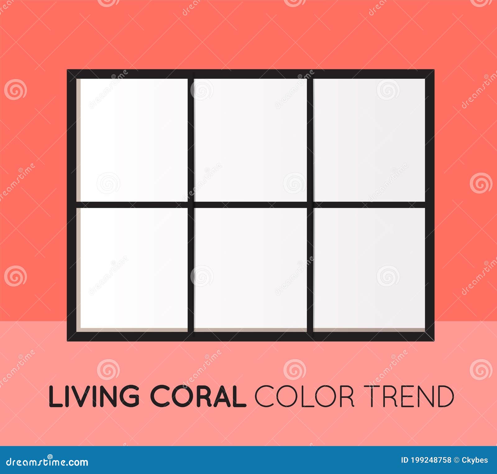 Horizontal Collage Layout Template. Frames For Photo Or Illustration ...