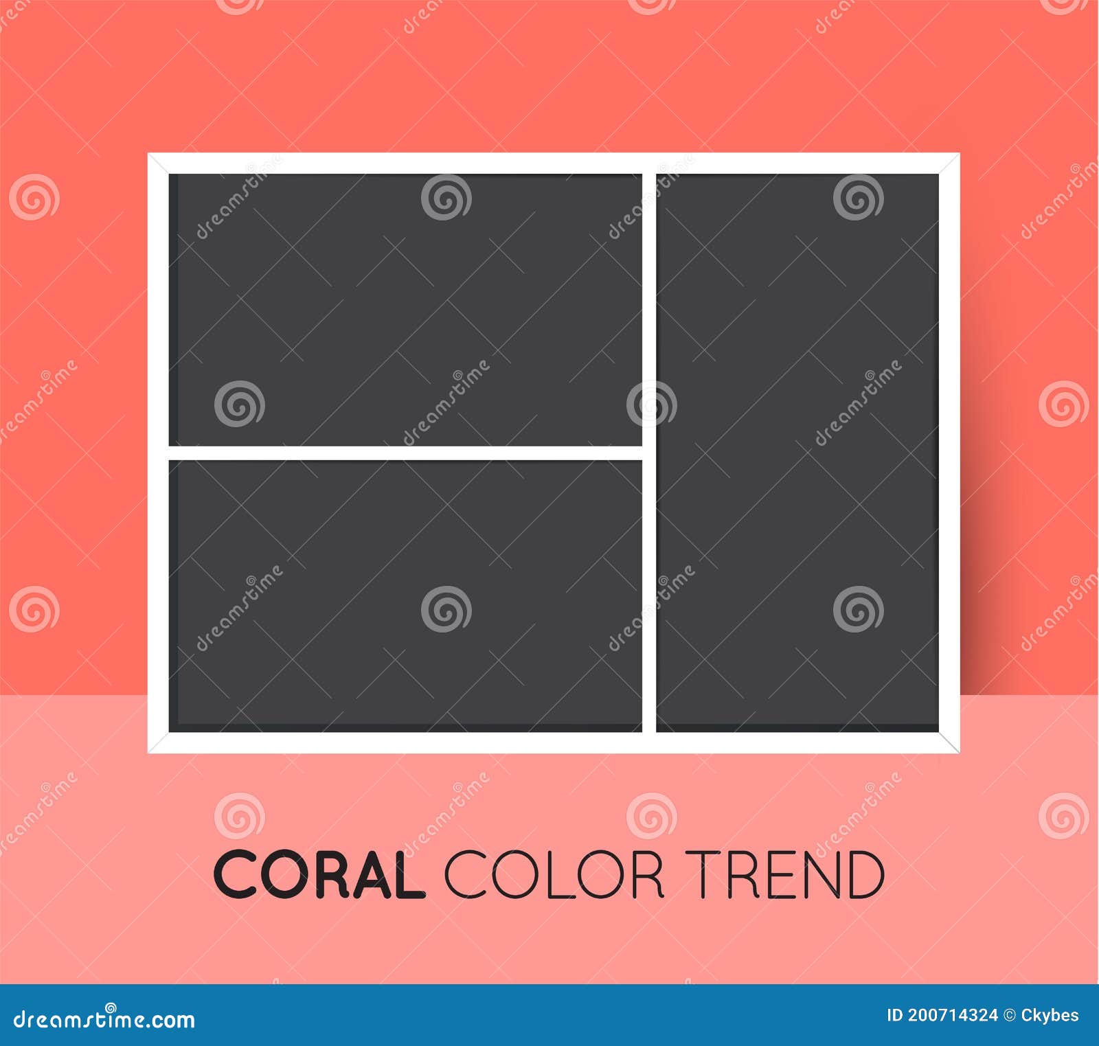 Horizontal Collage Layout Template. Frames For Photo Or Illustration ...