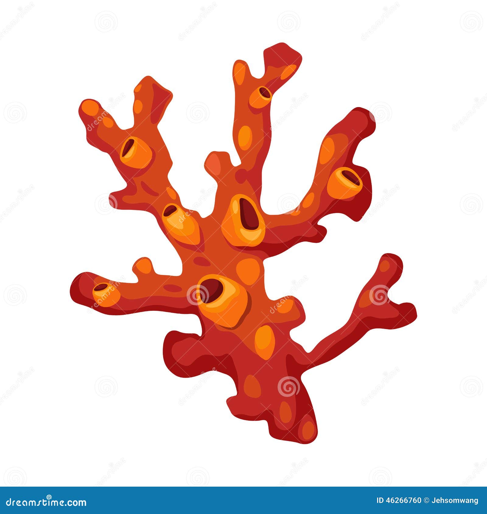 Coral vector stock vector. Illustration of summer, diving - 46266760