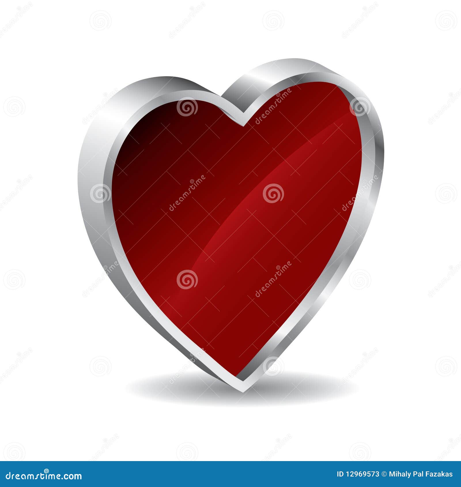 Corazón 3d ilustración del vector. Ilustración de verde - 12969573