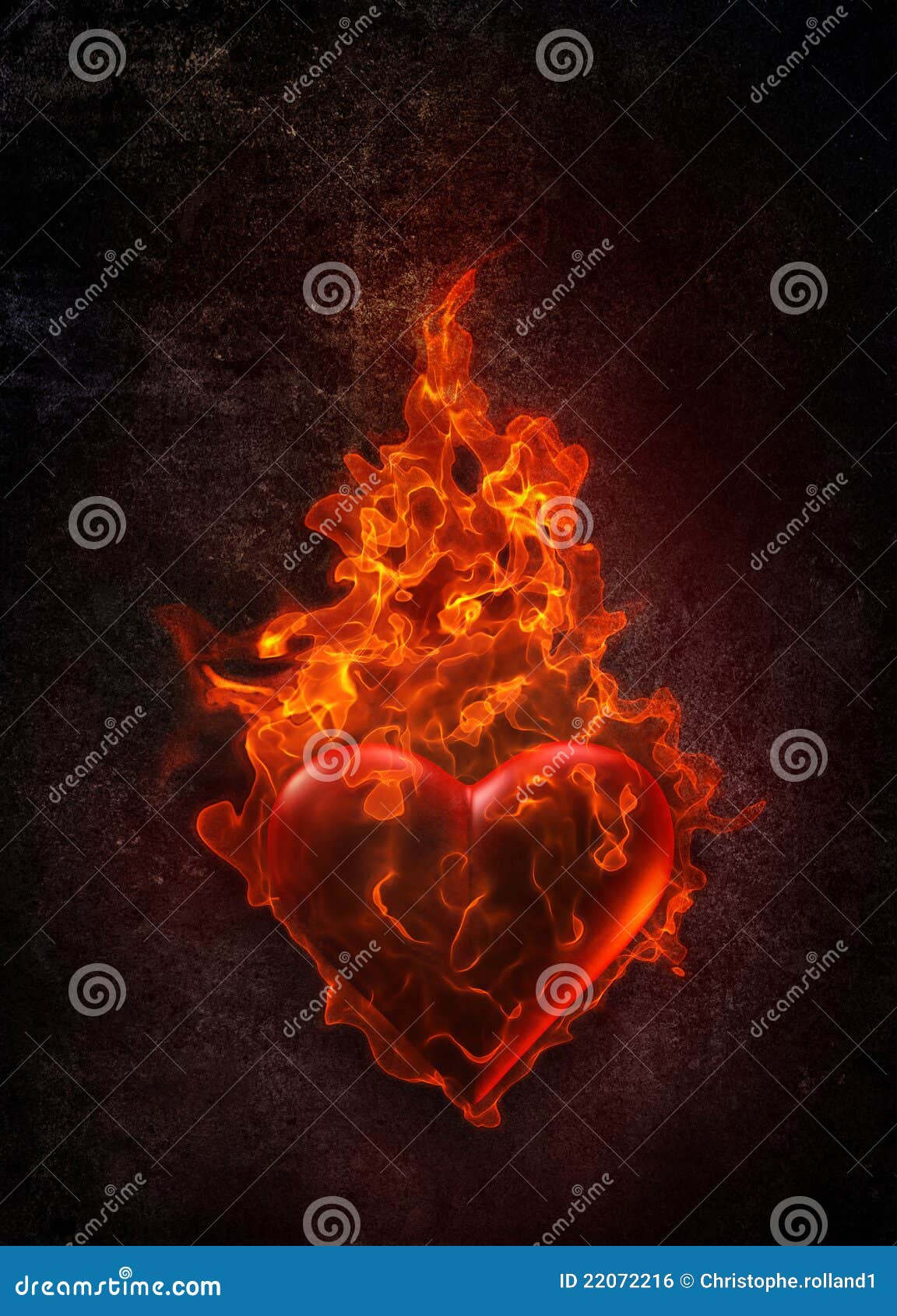 Corazón ardiente stock de ilustración. Ilustración de hoguera - 22072216