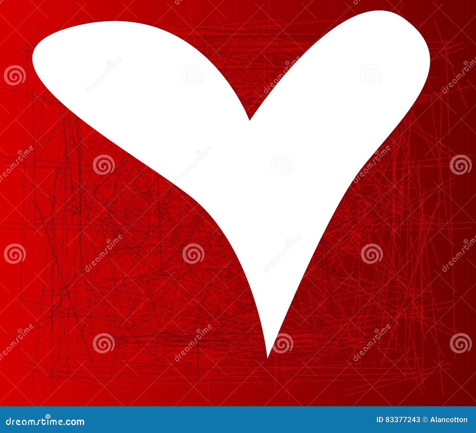 Corazón blanco ilustración del vector. Ilustración de arte - 83377243