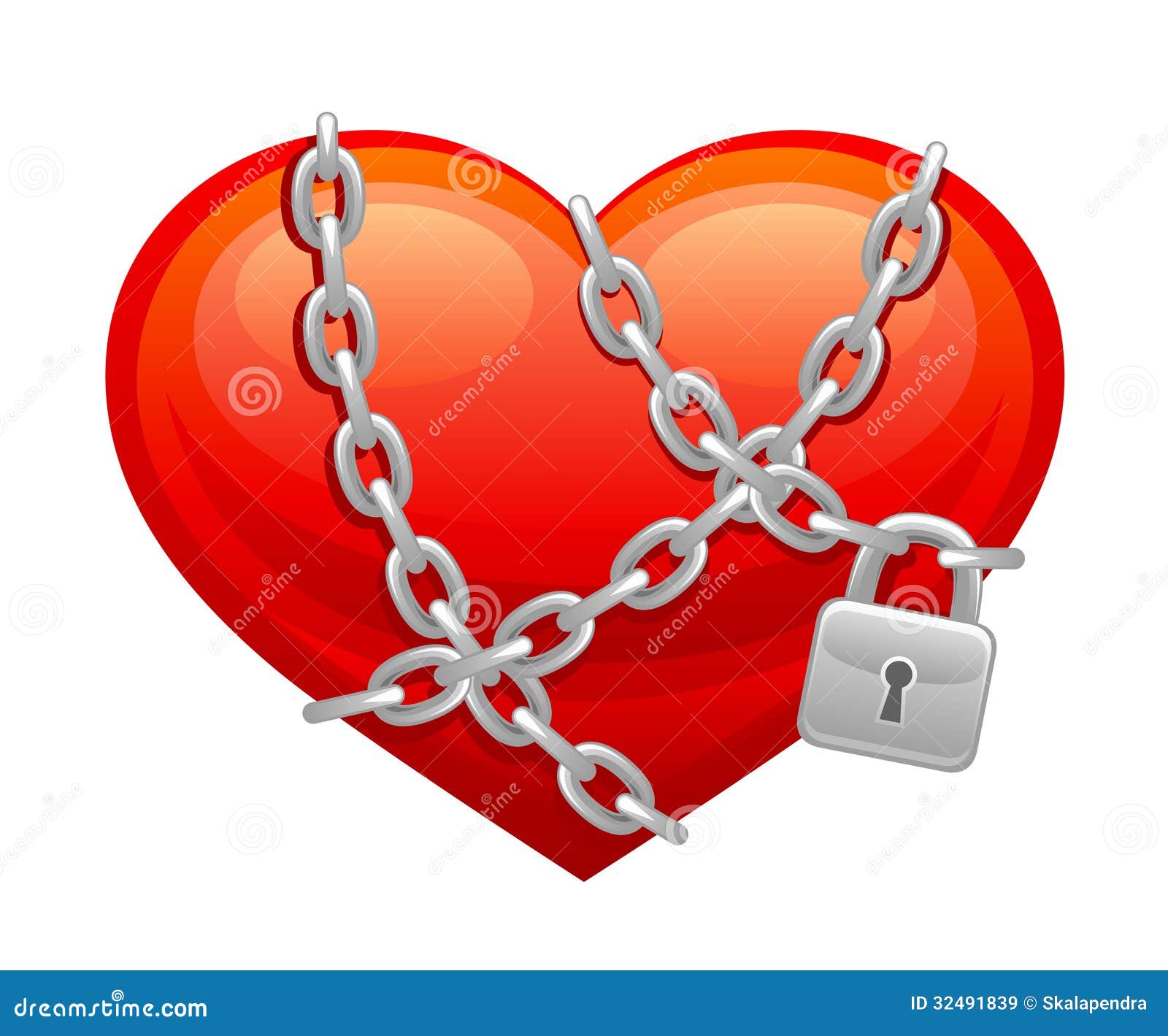 Corazón bloqueado ilustración del vector. Ilustración de concepto ...