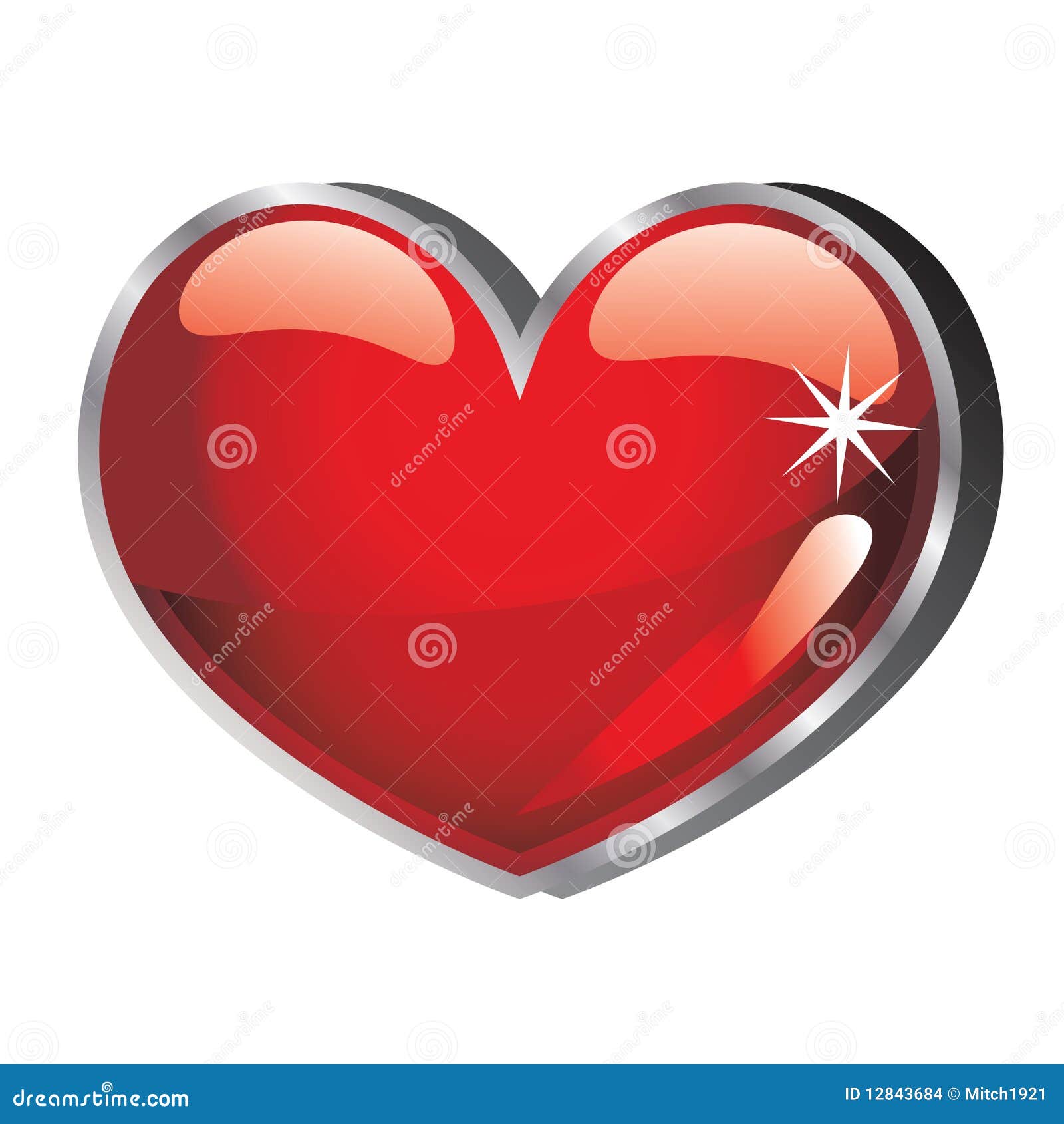 Corazón brillante ilustración del vector. Ilustración de amor - 12843684