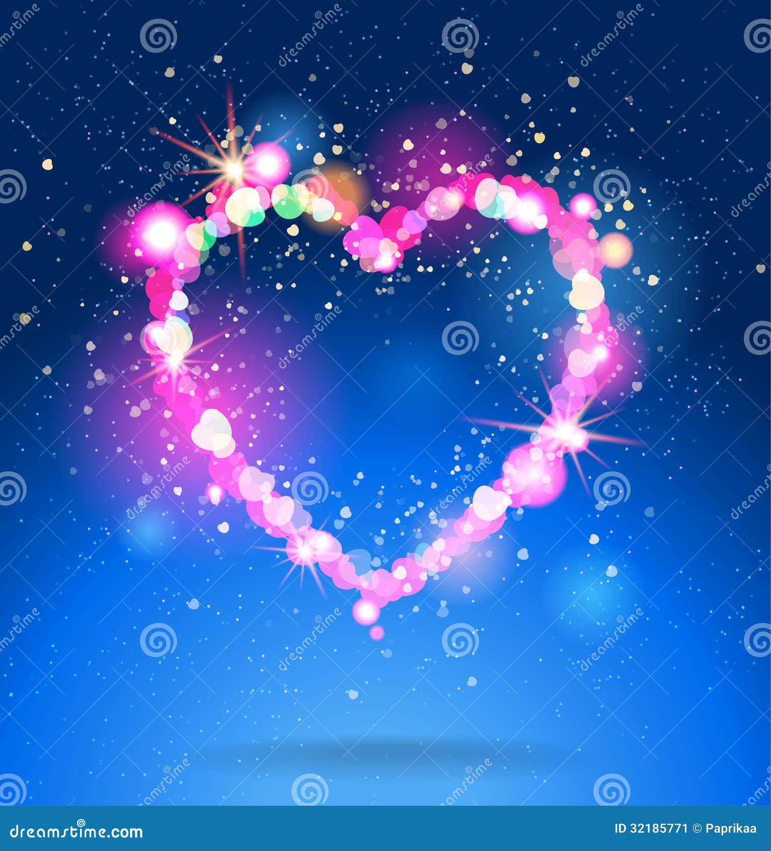 Corazón brillante ilustración del vector. Ilustración de rosa - 32185771