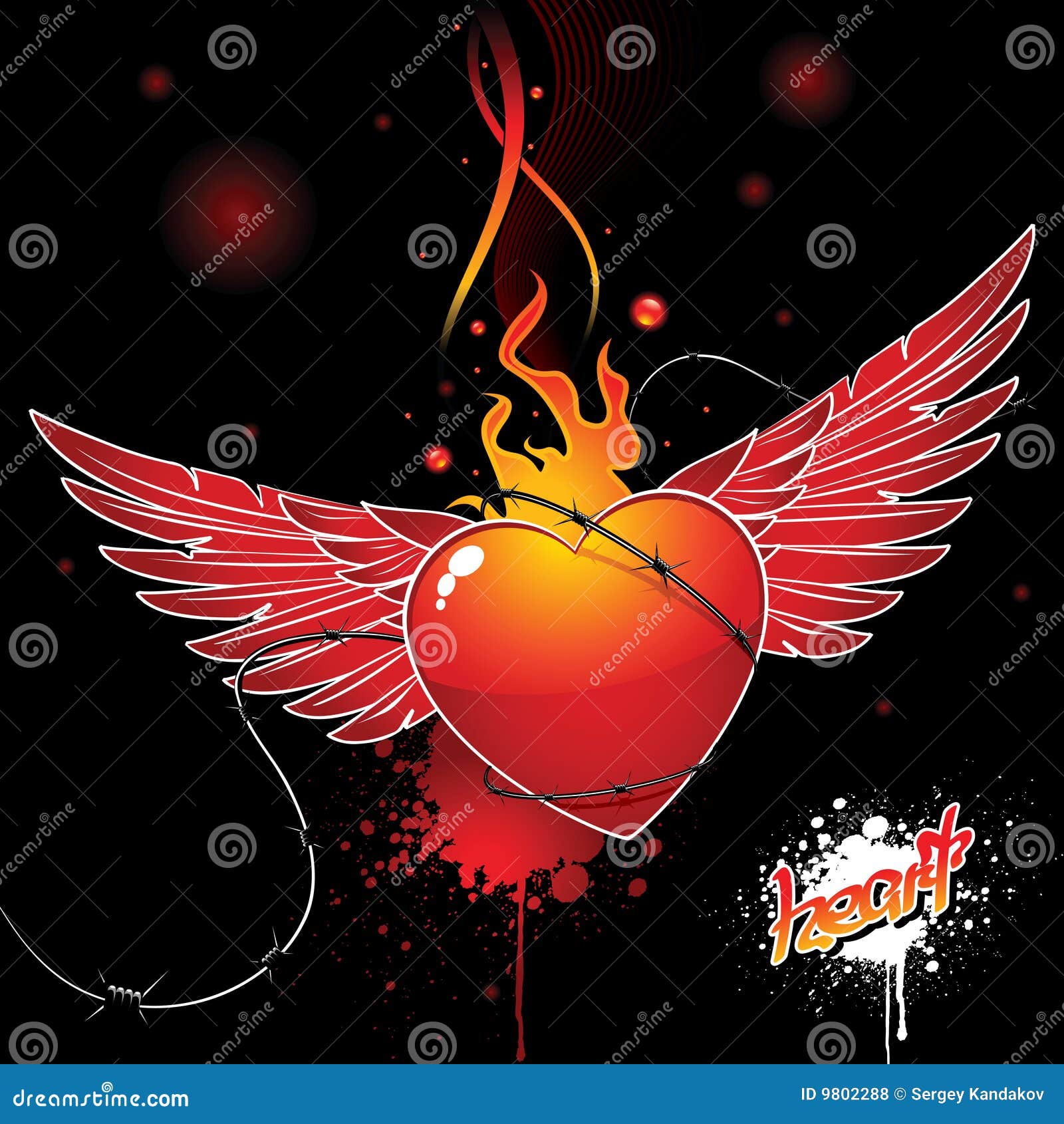 Corazón brillante hermoso ilustración del vector. Ilustración de ...