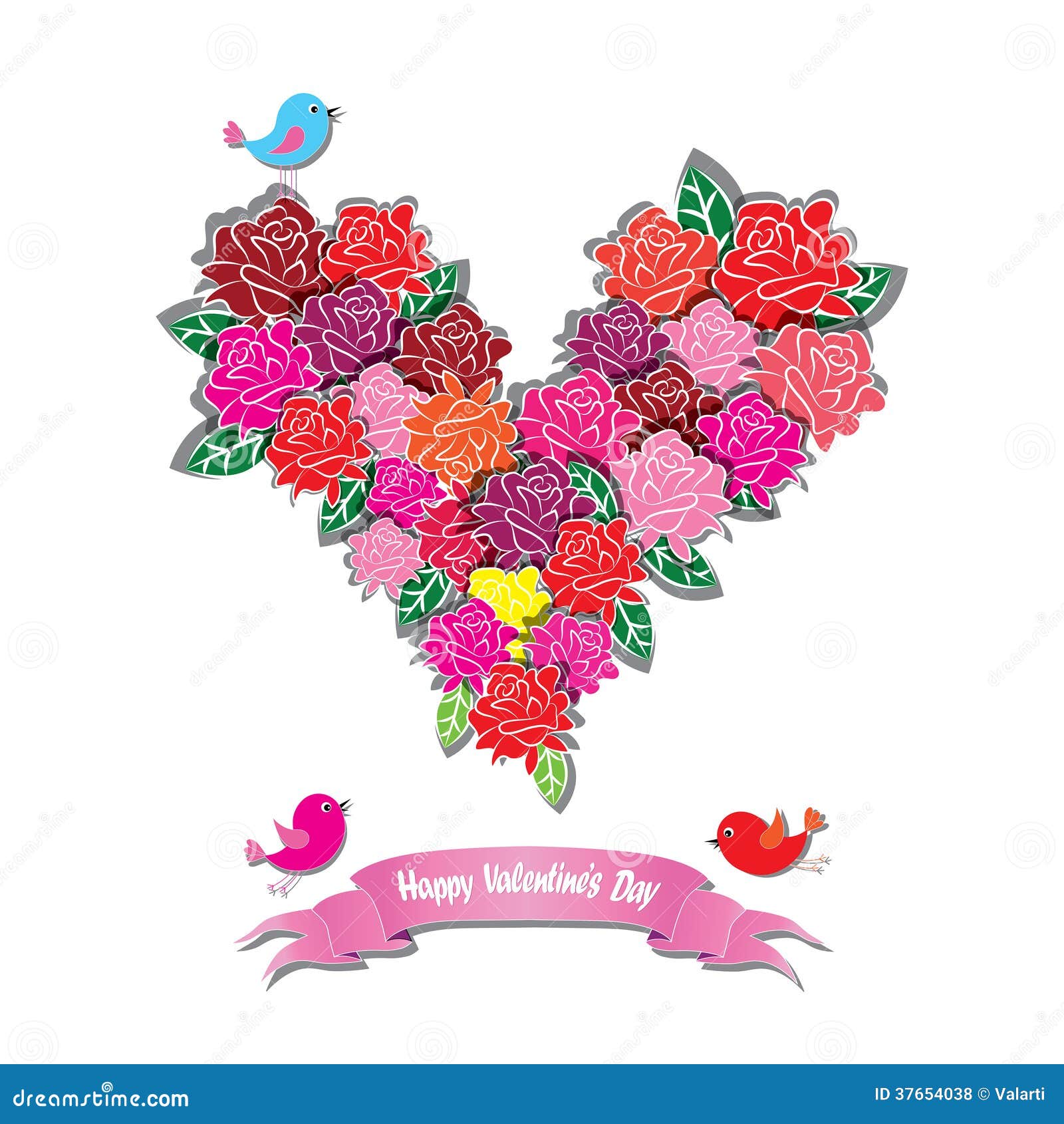 Corazón Color De Rosa Del Vector Rosado Ilustración del Vector ...