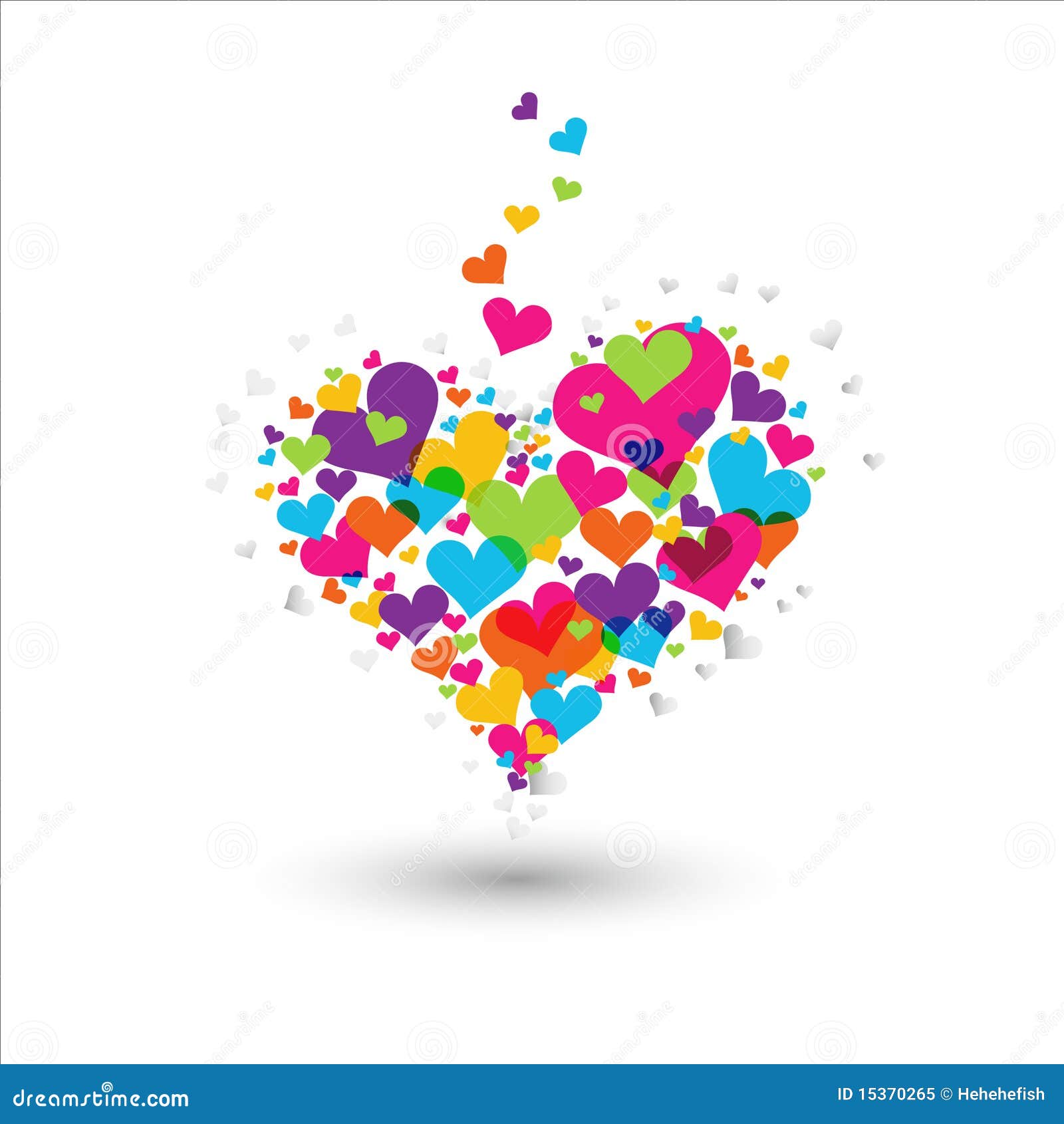 Corazón colorido ilustración del vector. Ilustración de brillante ...