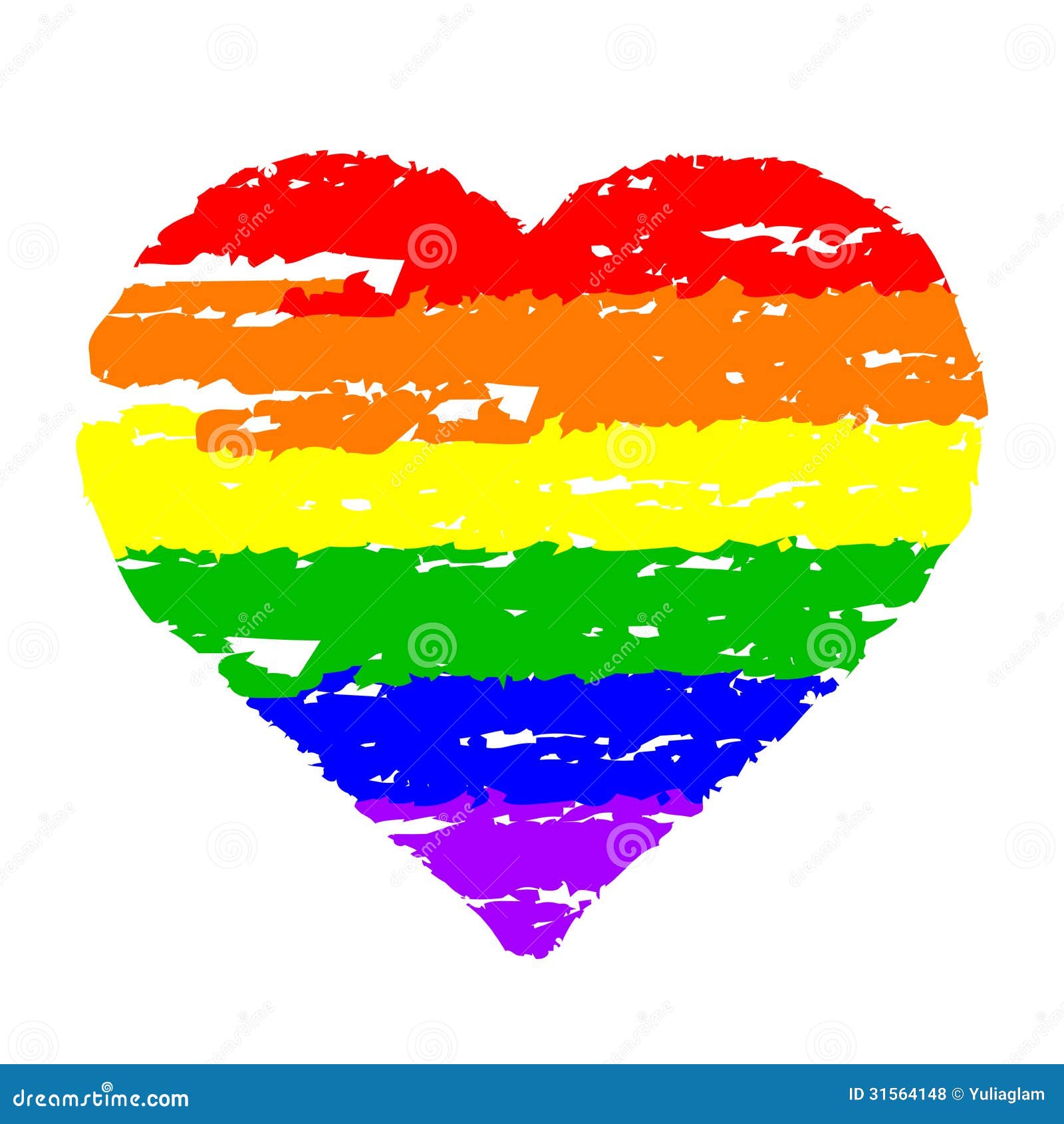 Corazón colorido ilustración del vector. Ilustración de tela - 31564148