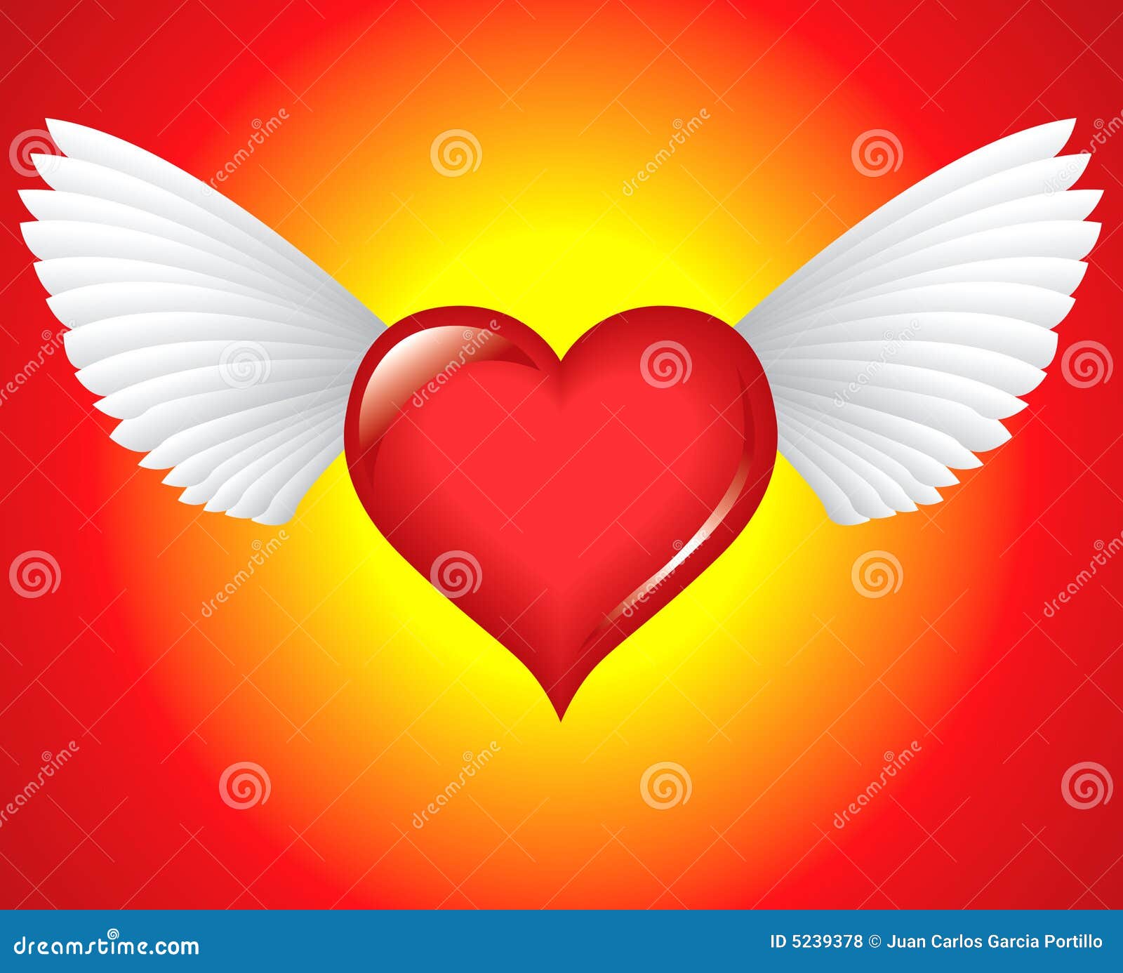 Corazón Con Alas Fotos de archivo libres de regalías - Imagen: 5239378