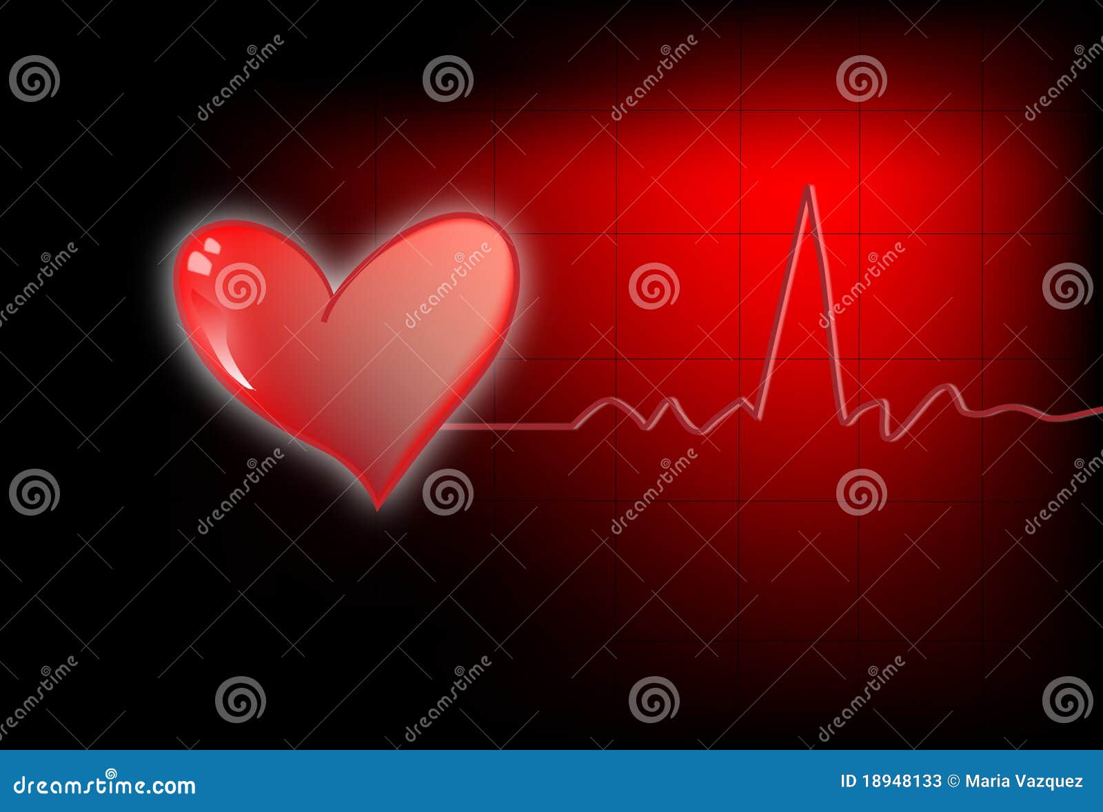 Corazón Con El Electro Fondo Ilustración del Vector - Ilustración de ...