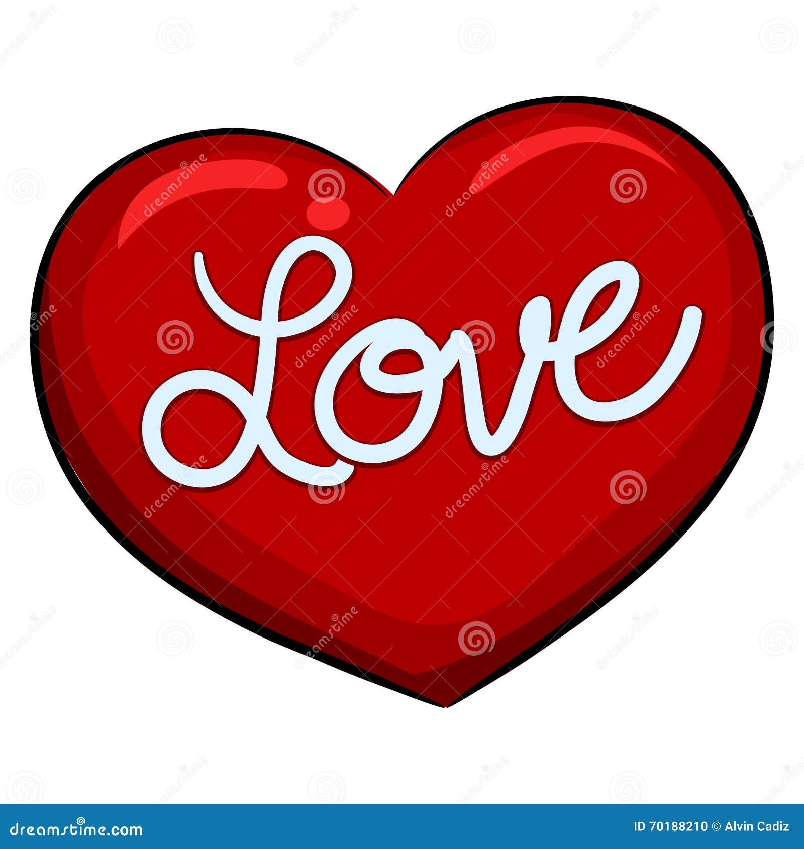 Corazón Con El Mensaje Del Amor Ilustración del Vector - Ilustración de ...