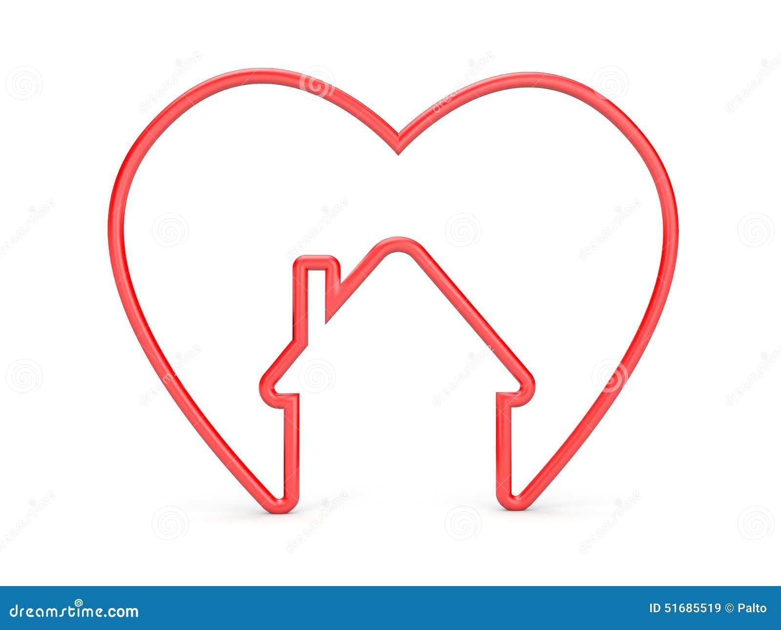 Corazón Con Forma De La Casa Stock de ilustración - Ilustración de ...