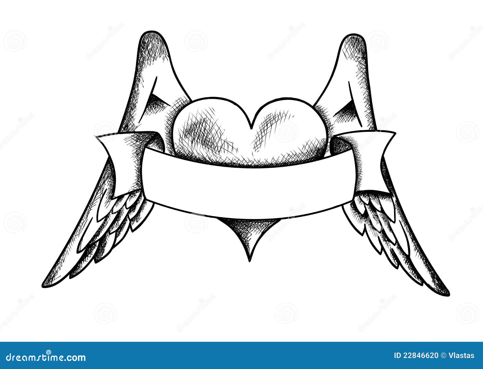 Corazón con las alas ilustración del vector. Ilustración de elegancia ...