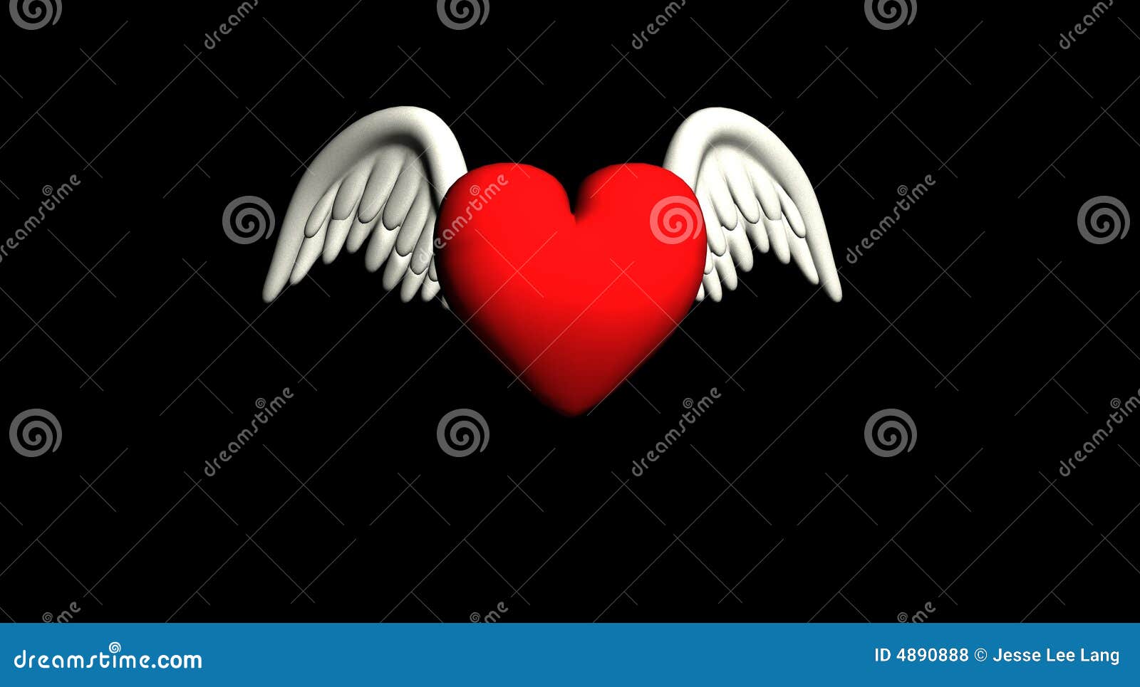 Corazón con las alas stock de ilustración. Ilustración de alas - 4890888