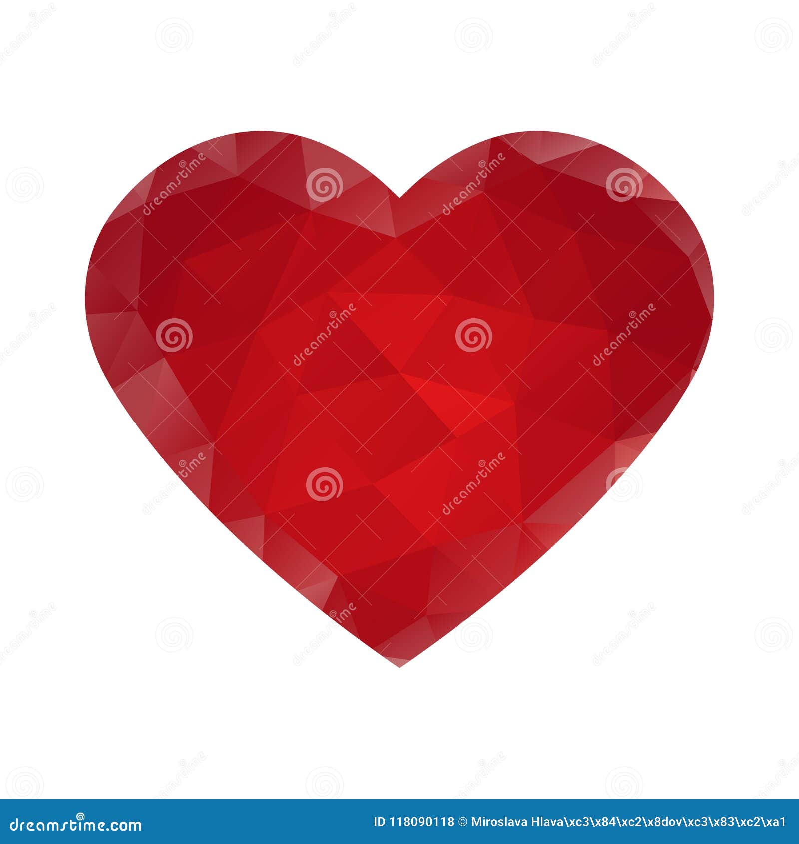 Corazón con los triángulos ilustración del vector. Ilustración de ...