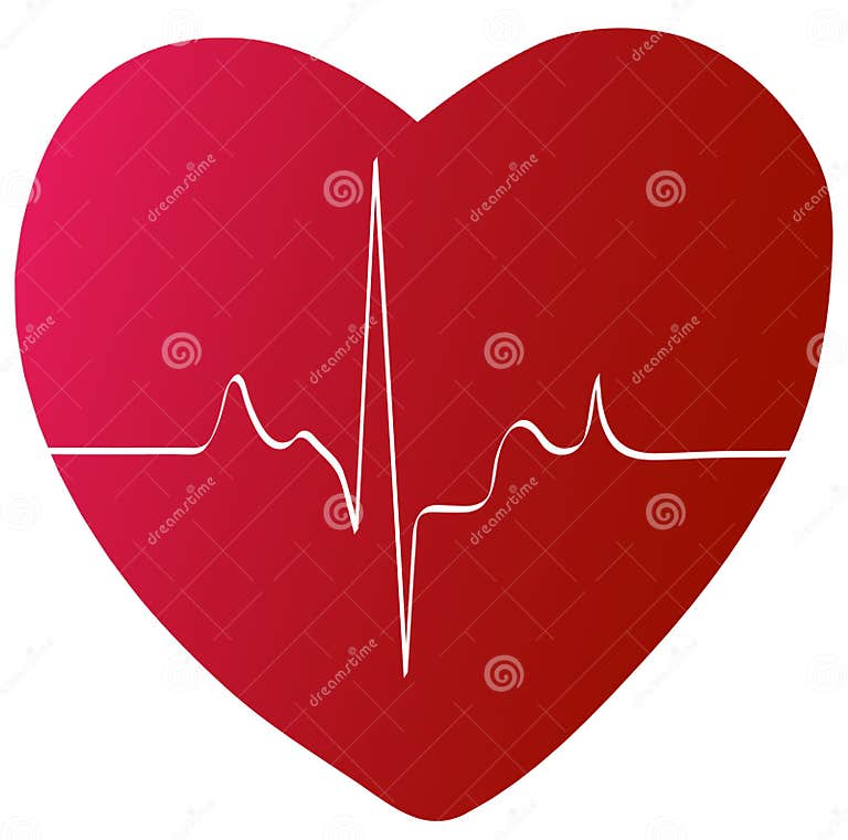 Corazón con ritmo ilustración del vector. Ilustración de cardiaco - 4756078