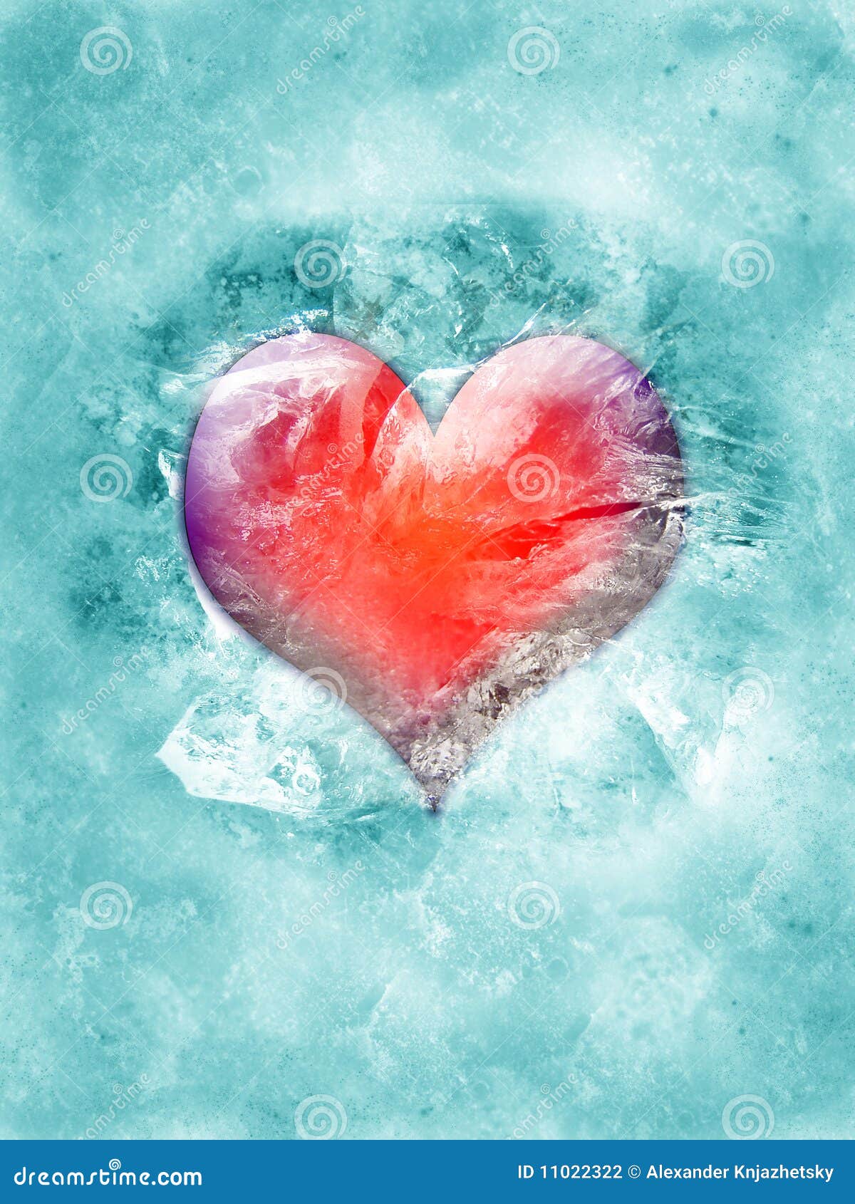 Corazón congelado stock de ilustración. Ilustración de hielo - 11022322