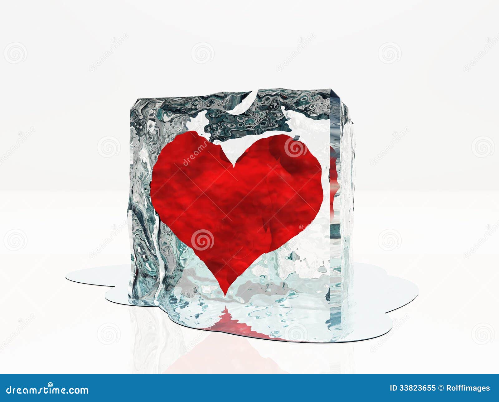 Corazón congelado stock de ilustración. Ilustración de cubo - 33823655