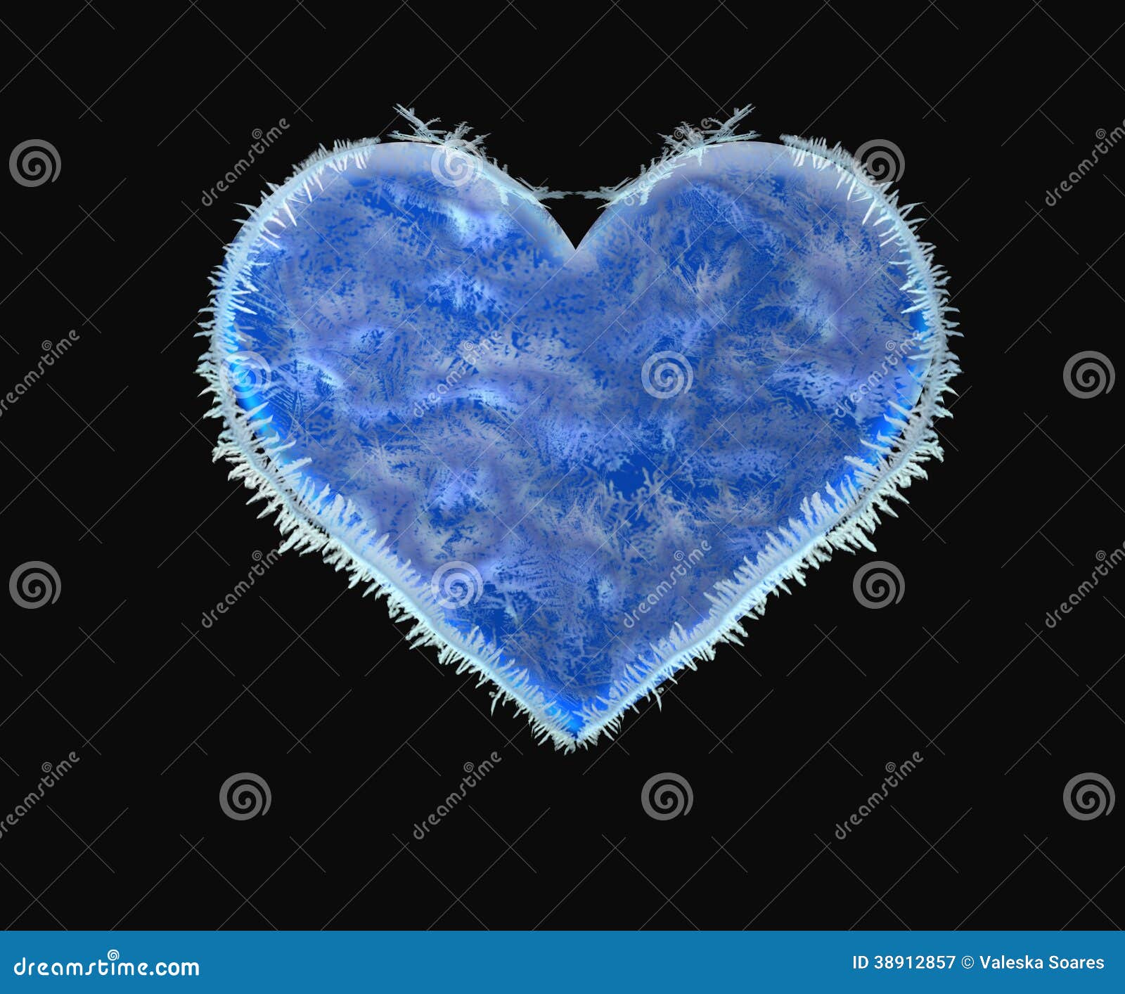Corazón congelado stock de ilustración. Ilustración de negocios - 38912857