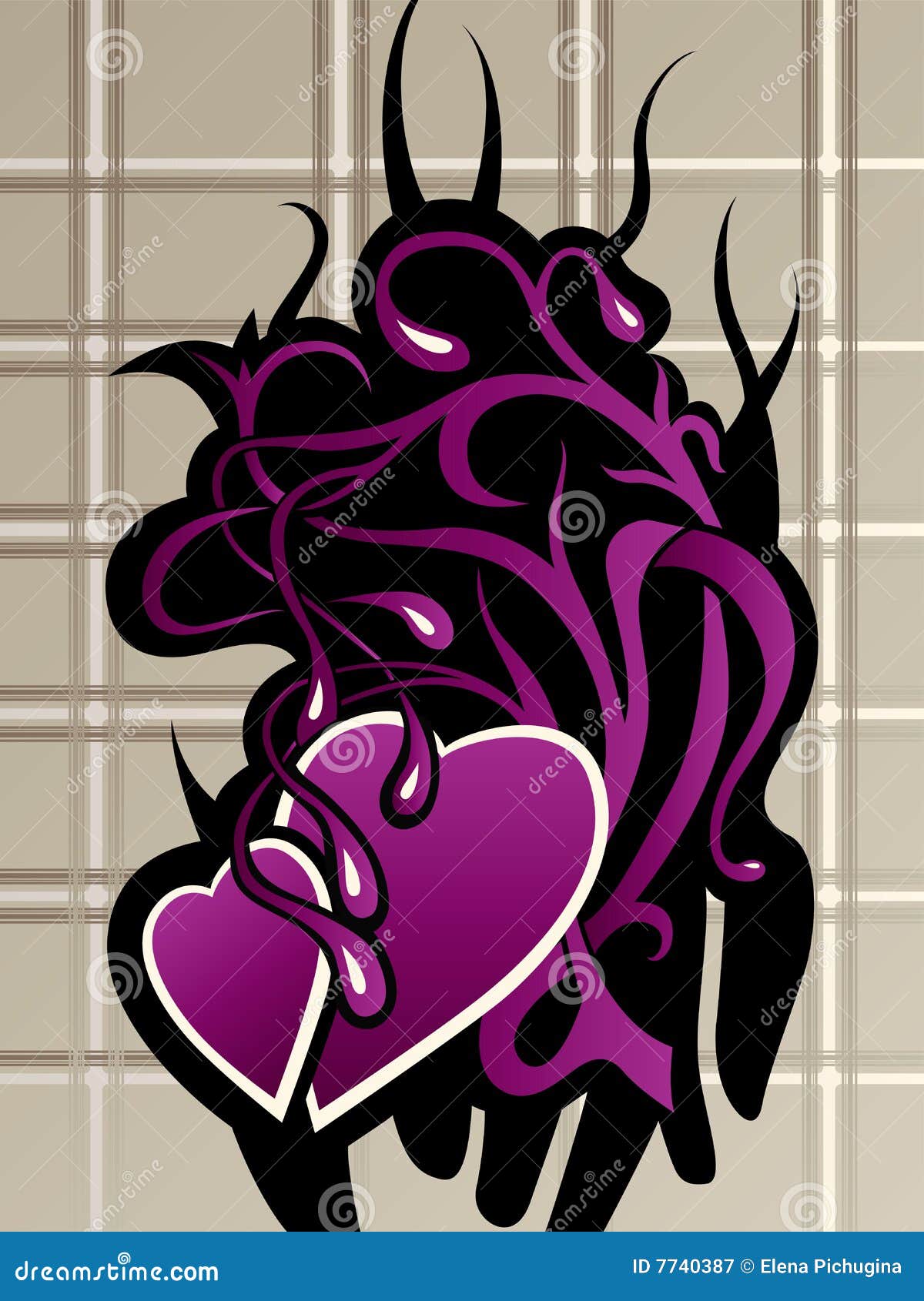 Corazón de Emo ilustración del vector. Ilustración de fondo - 7740387