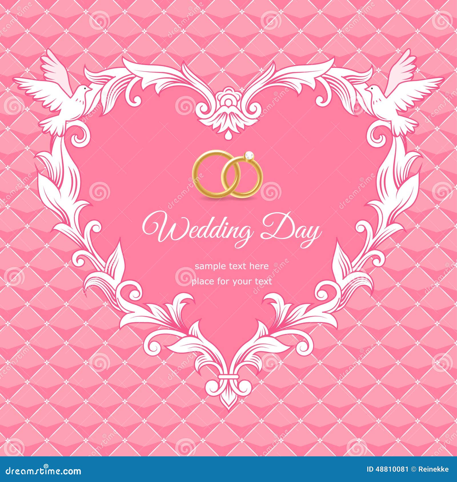 Corazón de la boda ilustración del vector. Ilustración de vendimia ...