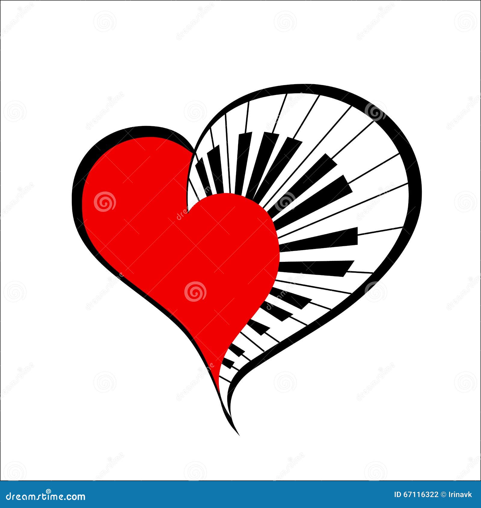 Corazón De La Música Vector Ilustración del Vector - Ilustración de ...
